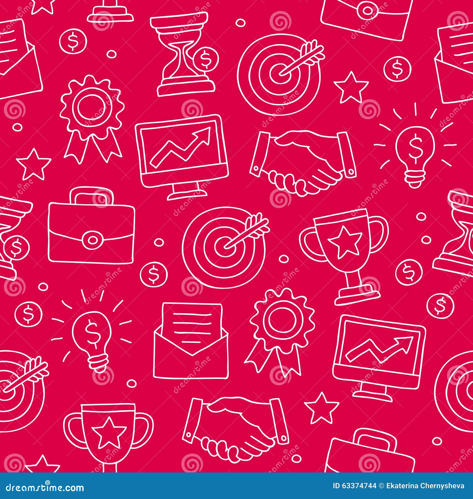 Seamless Pattern of Icon for a Career Stock Vector - Illustration of ...