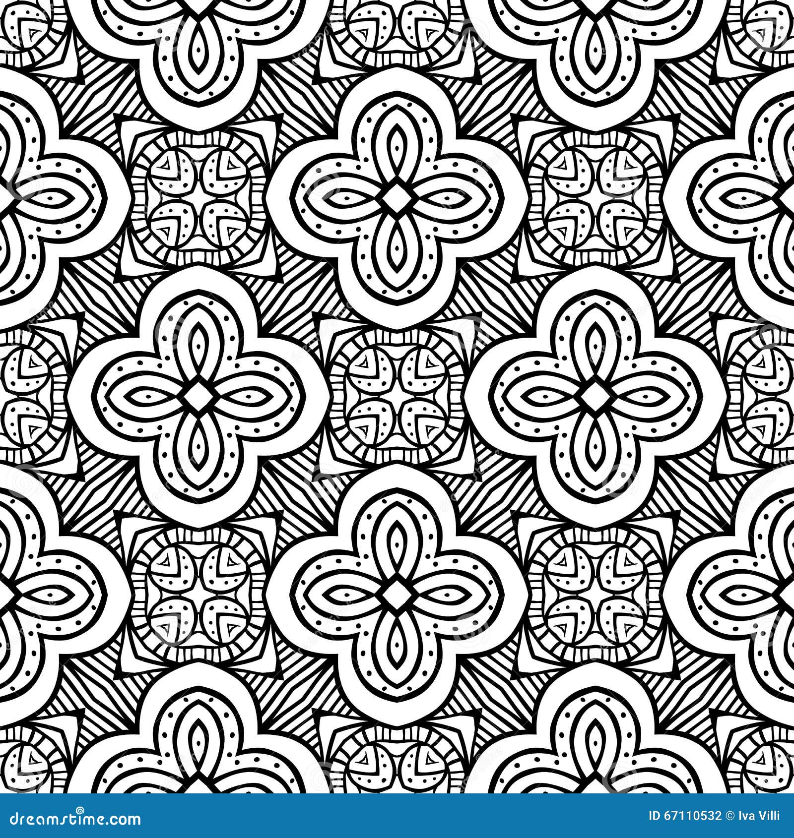 Seamless pattern stock vector. Illustration of doodle - 67110532