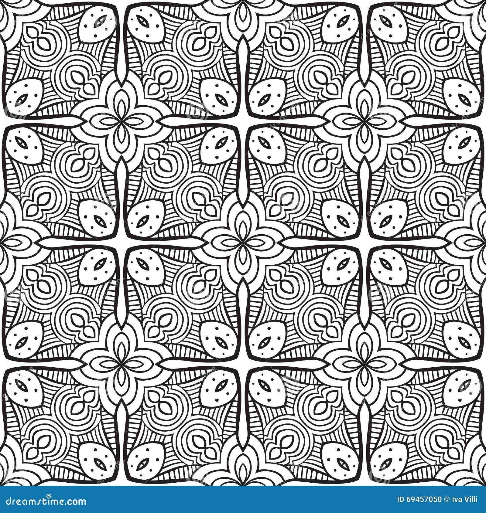 Seamless pattern stock vector. Illustration of doodle - 69457050