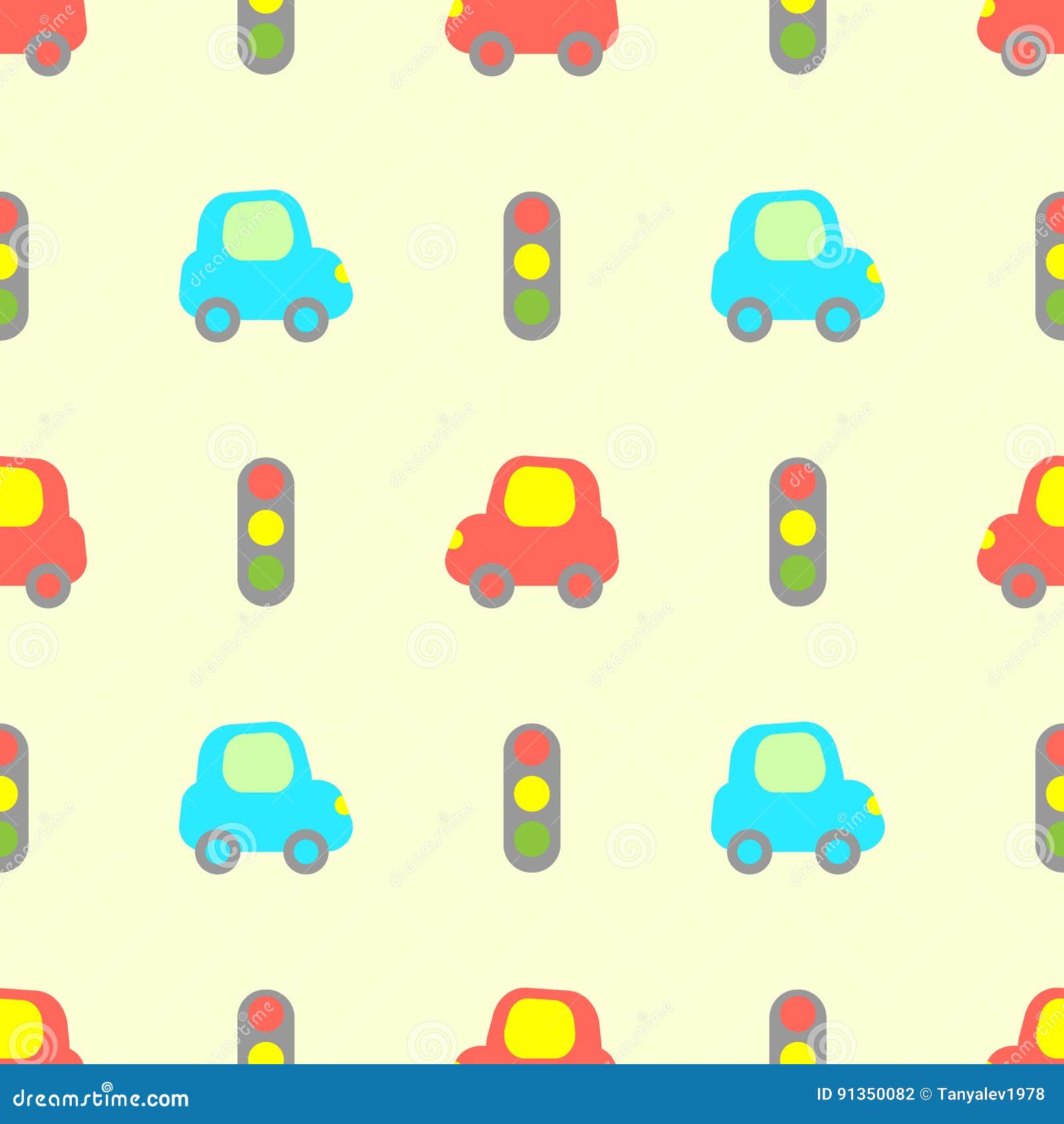 Cartoon Machines Seamless Background. Vector Illustration ...