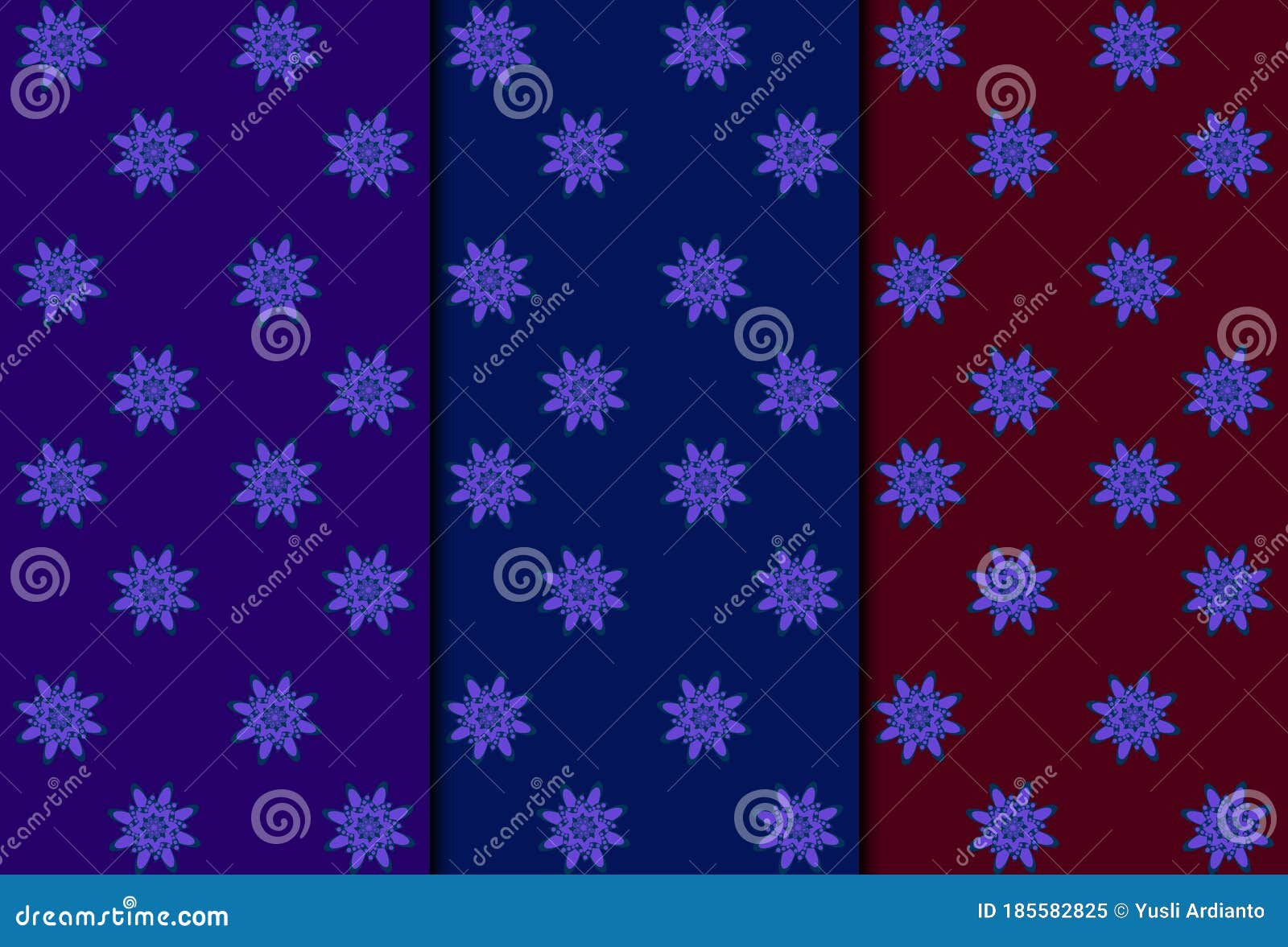 Seamless Pattern with Illustrations of Purple Flowers ,nature Wallpaper ...