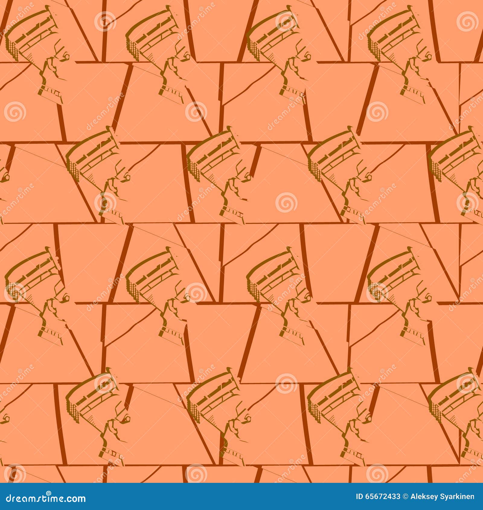 Seamless Pattern with Images of the Pharaohs Stock Vector ...