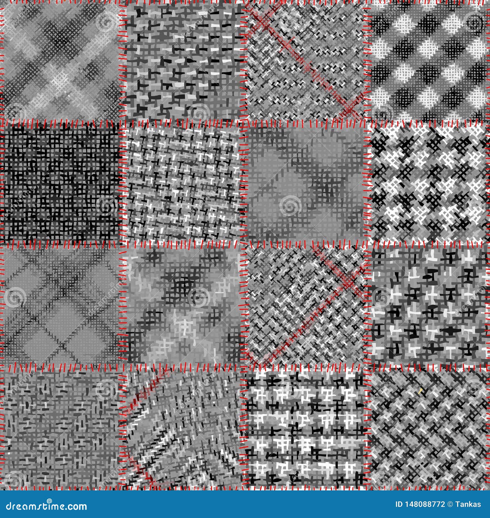 Imitation of a Texture of Rough Canvas. Seamless Pattern. Stock Vector ...