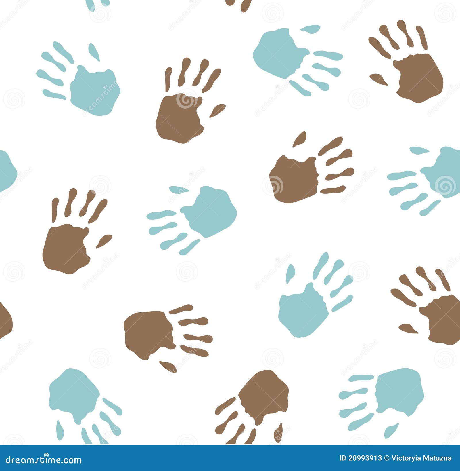 Seamless Pattern - Imprint Hands.Vector Stock Vector - Illustration of ...