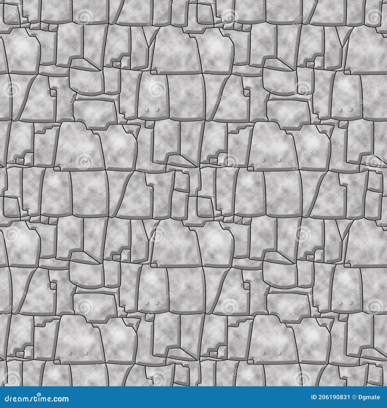 Seamless Pattern of Inca Stones, 3D, Texture Stock Illustration ...