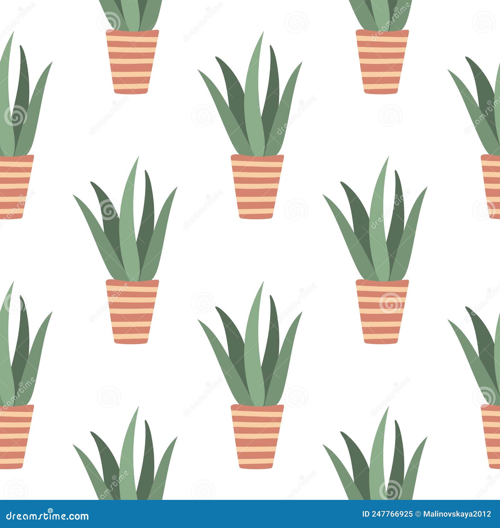 Seamless Pattern Indoor Plants Stock Vector - Illustration of flat ...