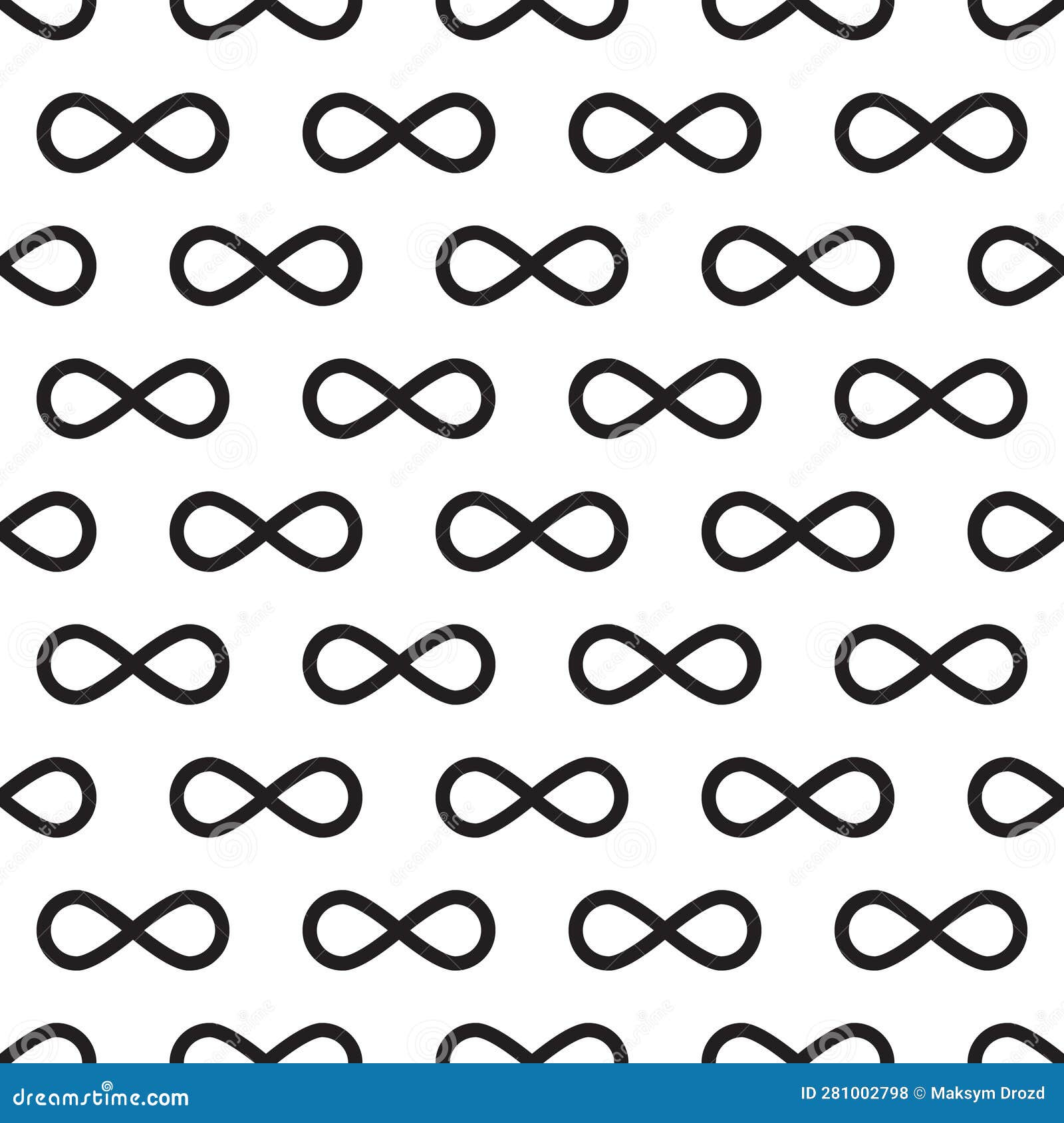 Seamless Pattern with Infinity Symbol. Stock Vector - Illustration of ...