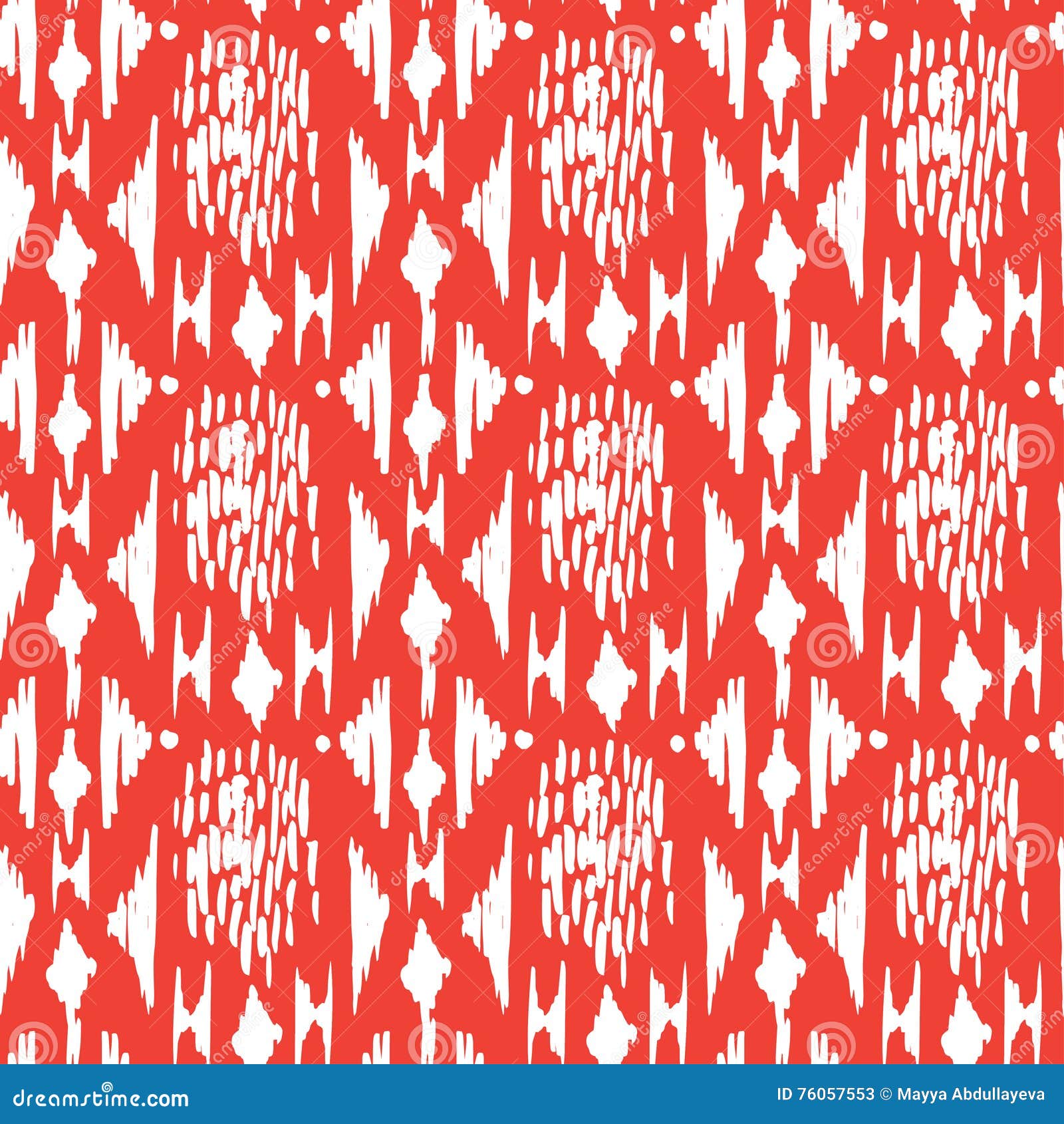 Seamless Pattern with Ink Prints Stock Vector - Illustration of rhombus ...