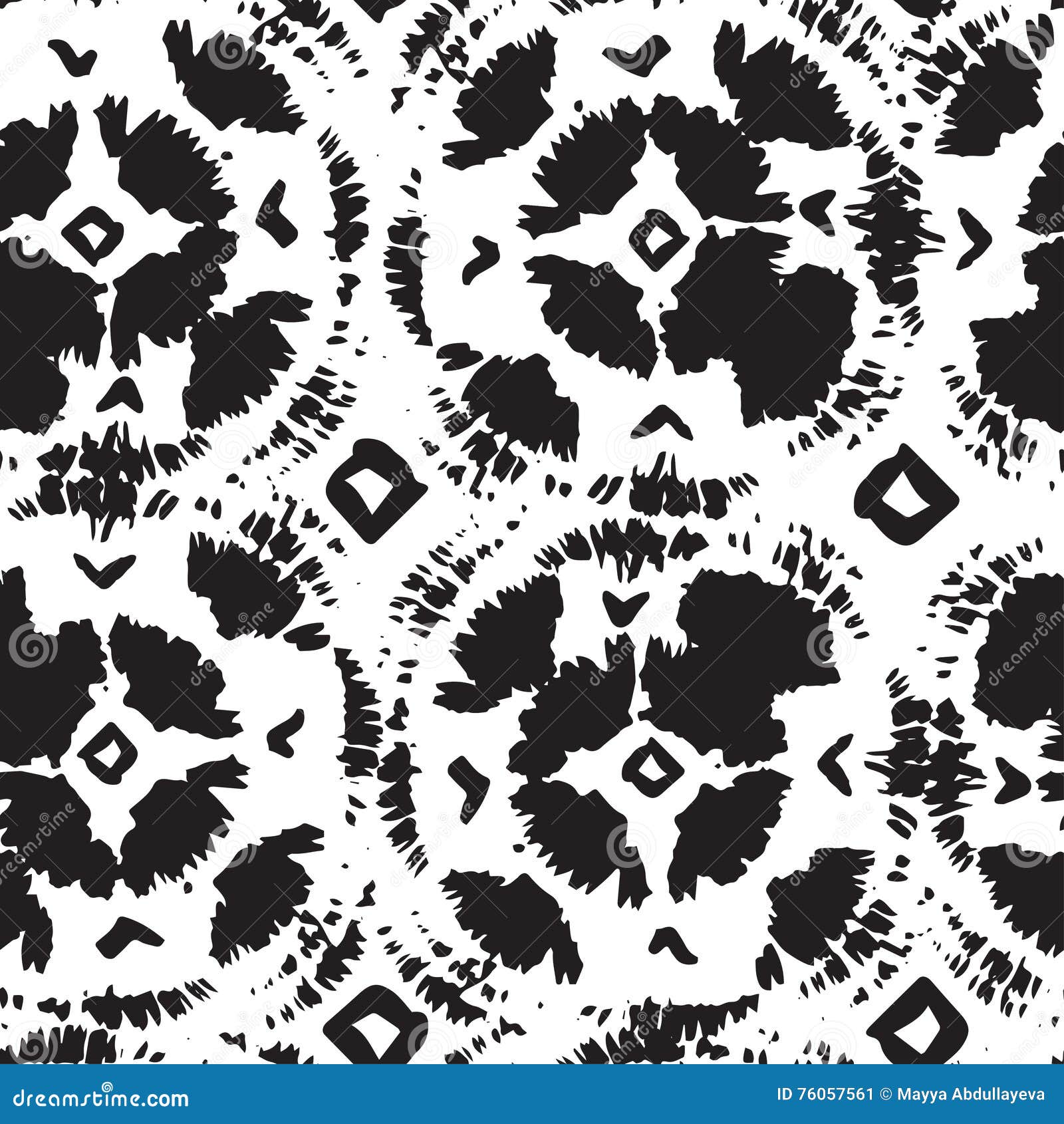 Seamless Pattern with Ink Prints Stock Vector - Illustration of ...