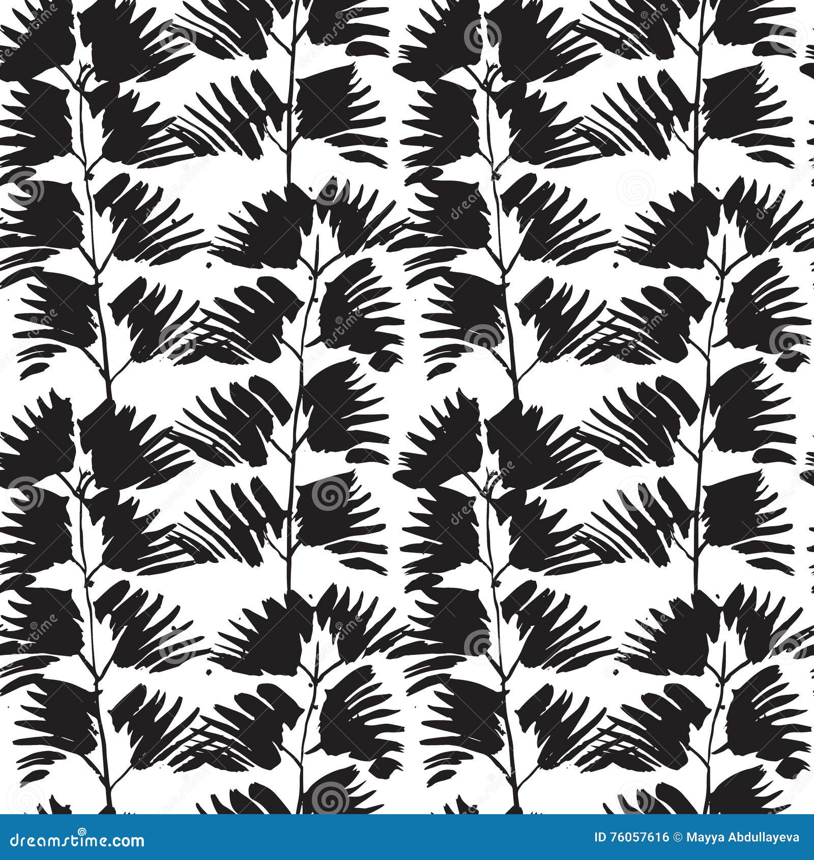Seamless Pattern with Ink Prints Stock Vector - Illustration of ...