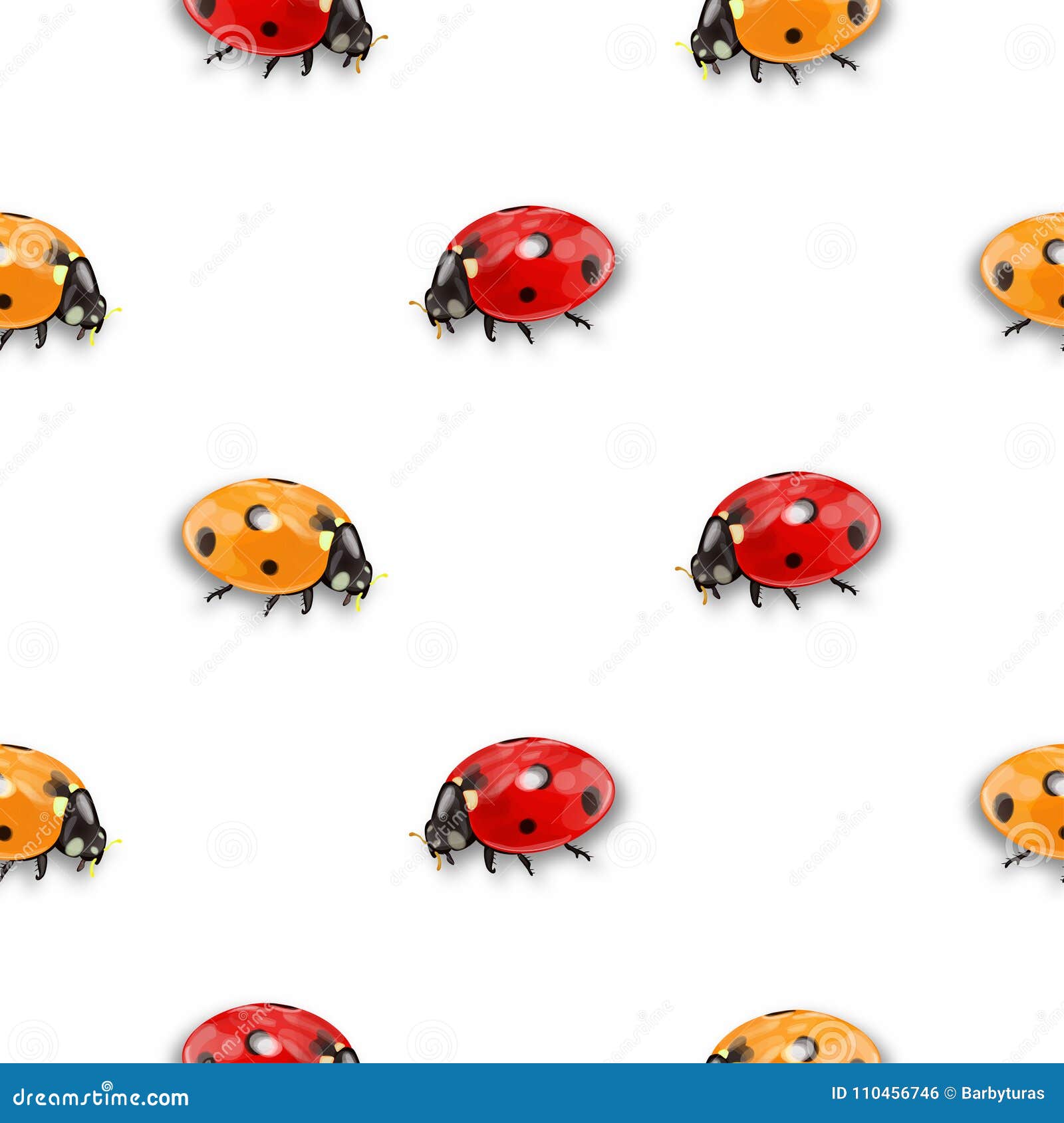 Seamless Texture Cartoon Ladybugs Photos - Free & Royalty-Free Stock ...