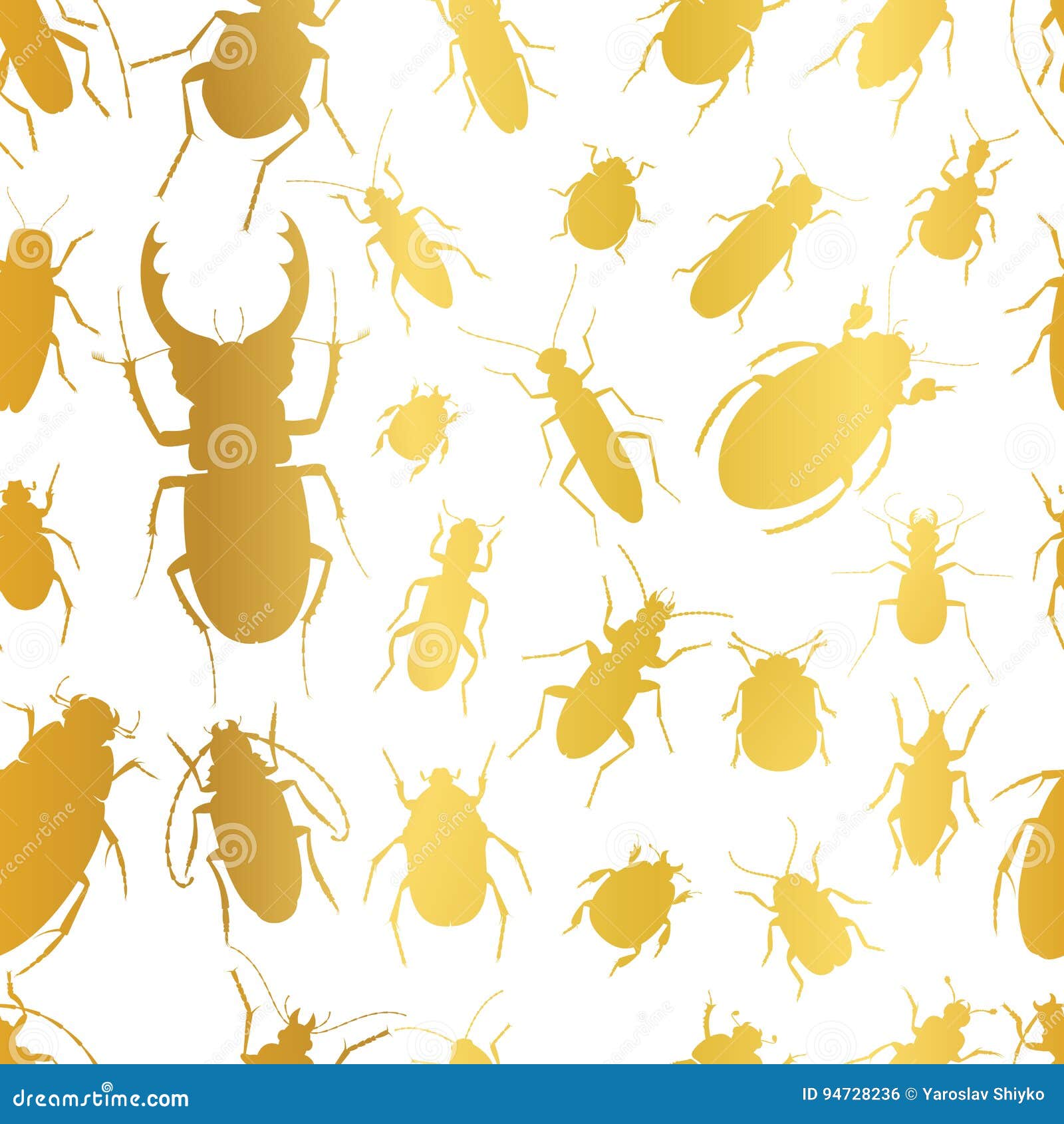 Seamless Pattern with Insects Stock Vector - Illustration of pattern ...