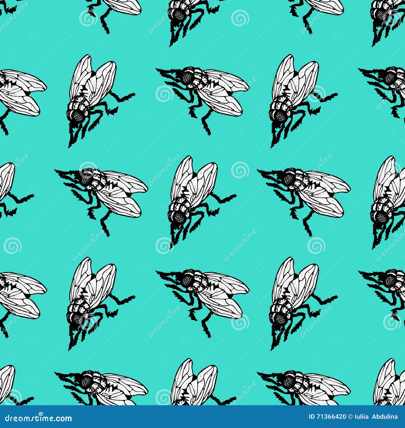 Seamless Pattern with Insects Stock Vector - Illustration of collection ...