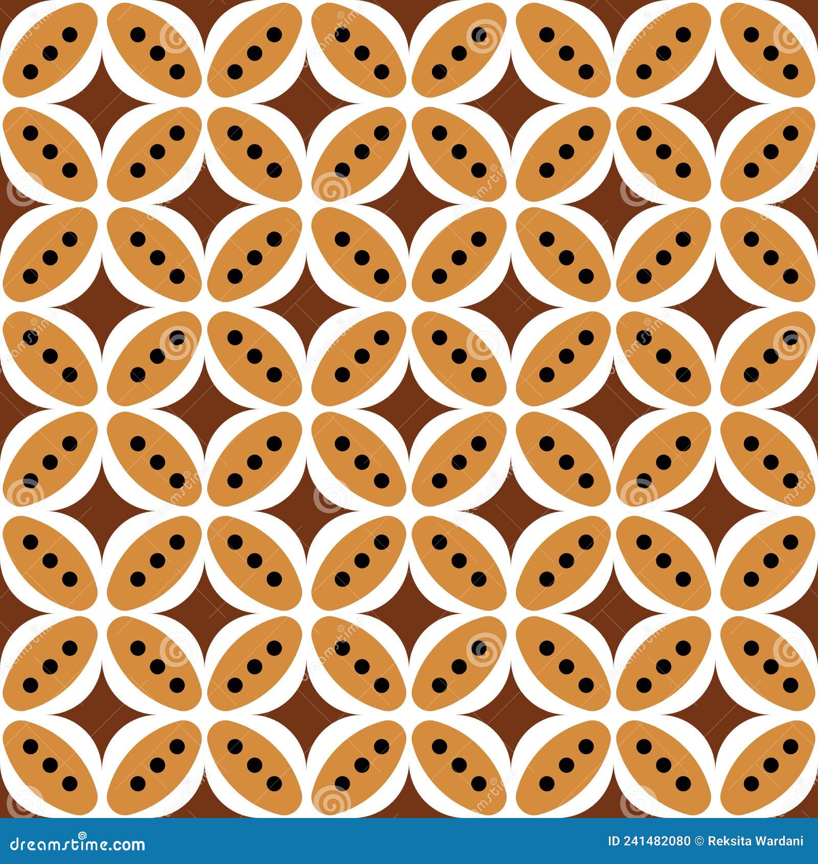 Seamless Pattern Inspired by Classic Javanese Batik Kawung Motif Stock ...