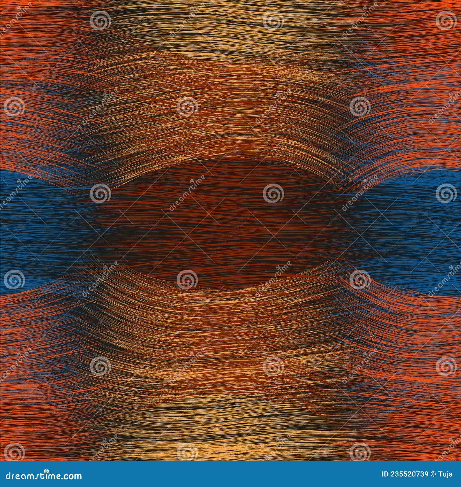 Seamless Pattern with Intersecting Wavy Arc Lines in Blue, Red, Brown ...