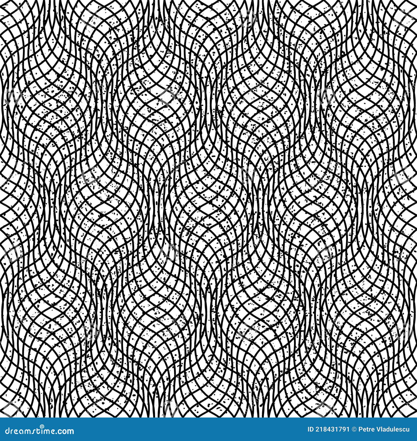 Seamless Pattern with Intersecting Wavy Black Lines 5854, Modern ...