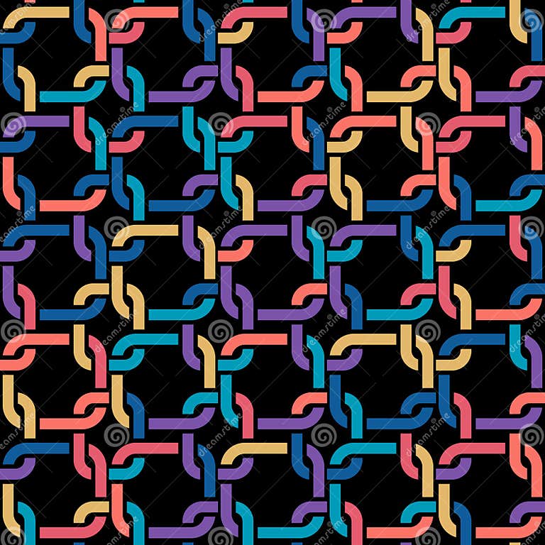 Seamless Pattern of Intertwined Lines. Design of Texture, Textiles ...
