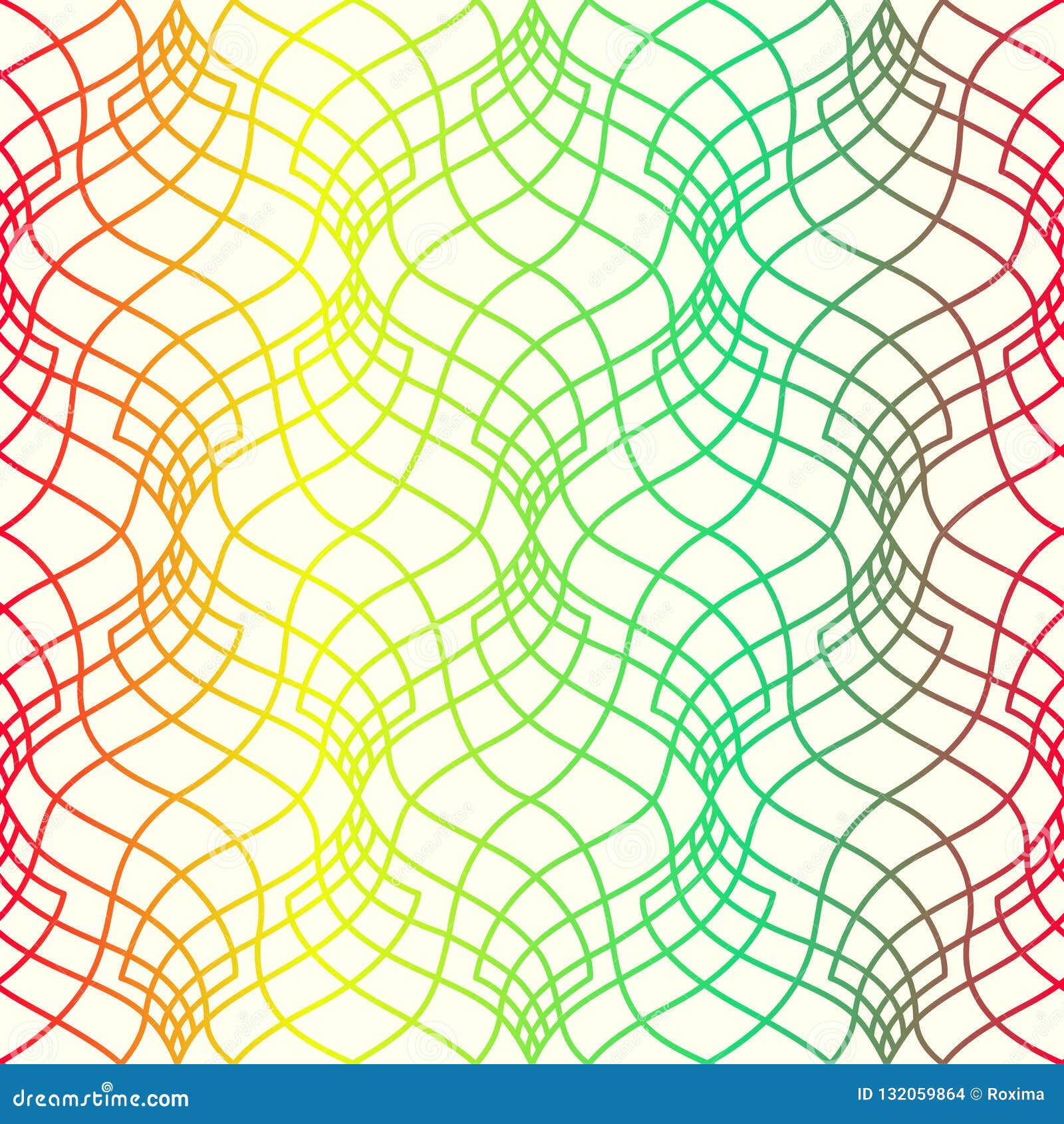 Seamless Pattern of Intertwining Lines. Stock Vector - Illustration of ...