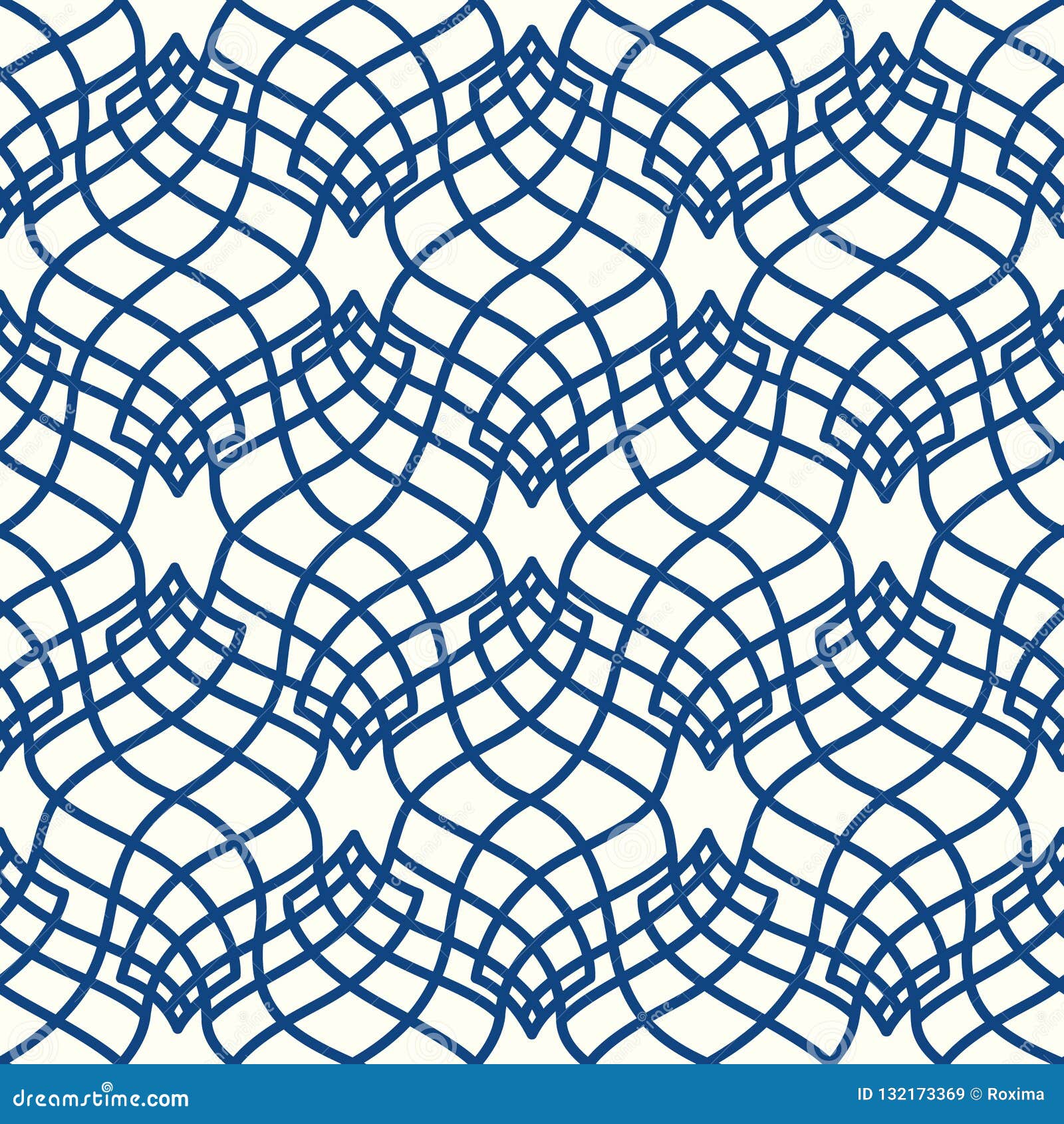 Seamless Pattern of Intertwining Lines. Stock Vector - Illustration of pattern, scribble: 132173369