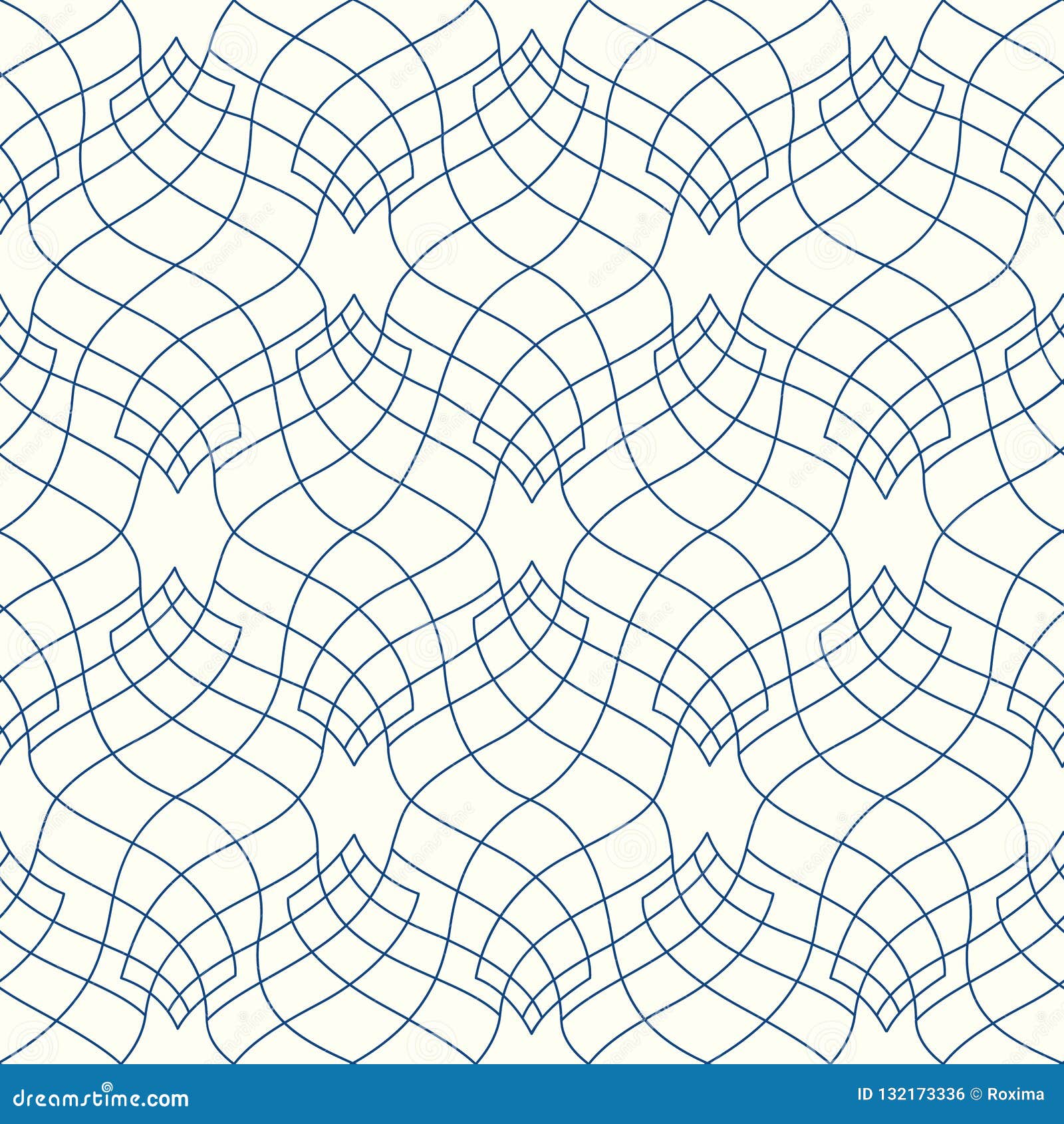 Seamless Pattern of Intertwining Lines. Stock Vector - Illustration of ...