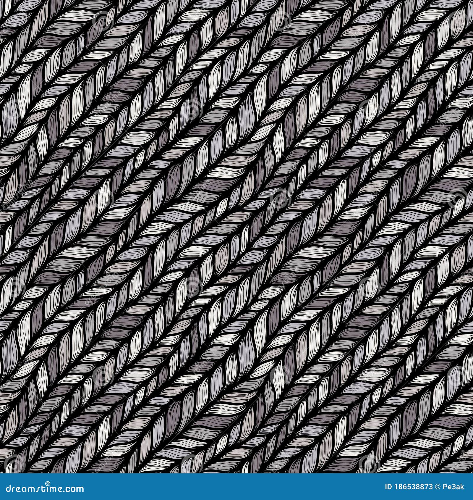 Seamless Pattern with Interweaving of Braids Stock Vector ...