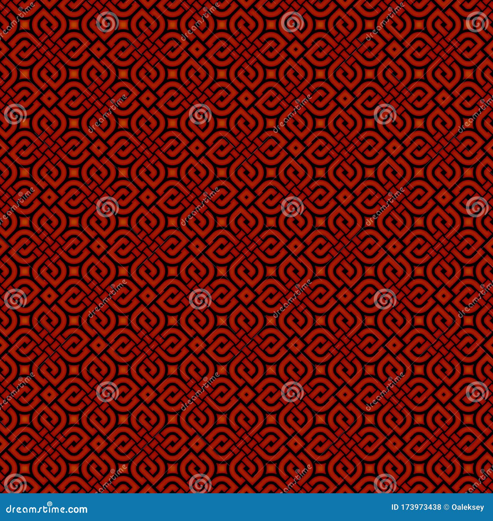 Seamless Pattern of Interwoven Lines in the Form of a Red Rhombus Stock ...
