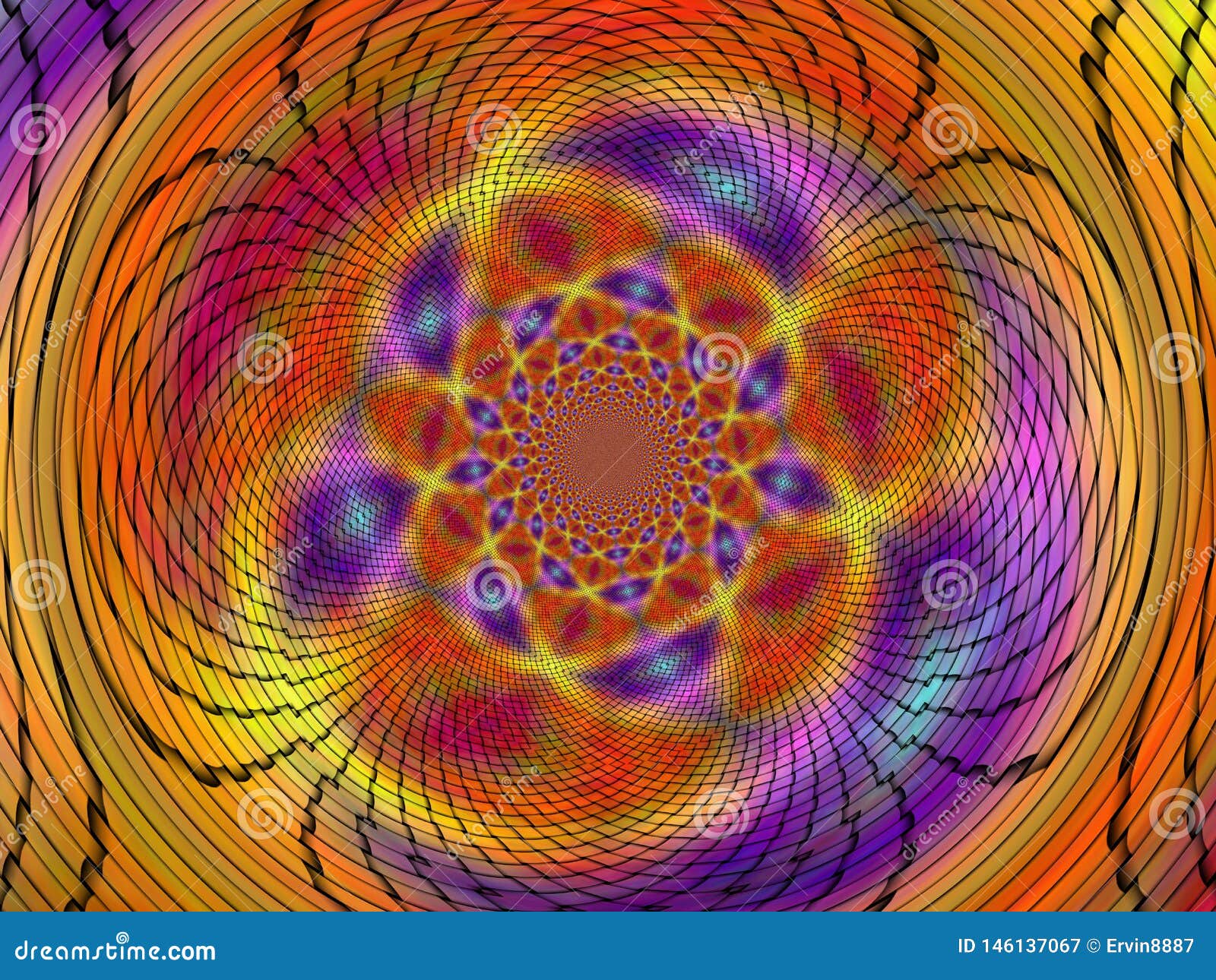 Seamless Pattern of Interwoven Multicolored Ribbons Stock Illustration ...