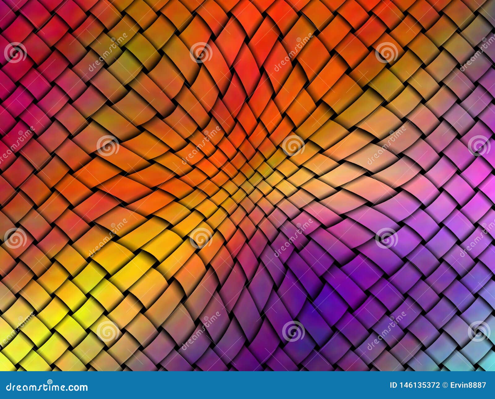 Seamless Pattern of Interwoven Multicolored Ribbons Stock Illustration ...
