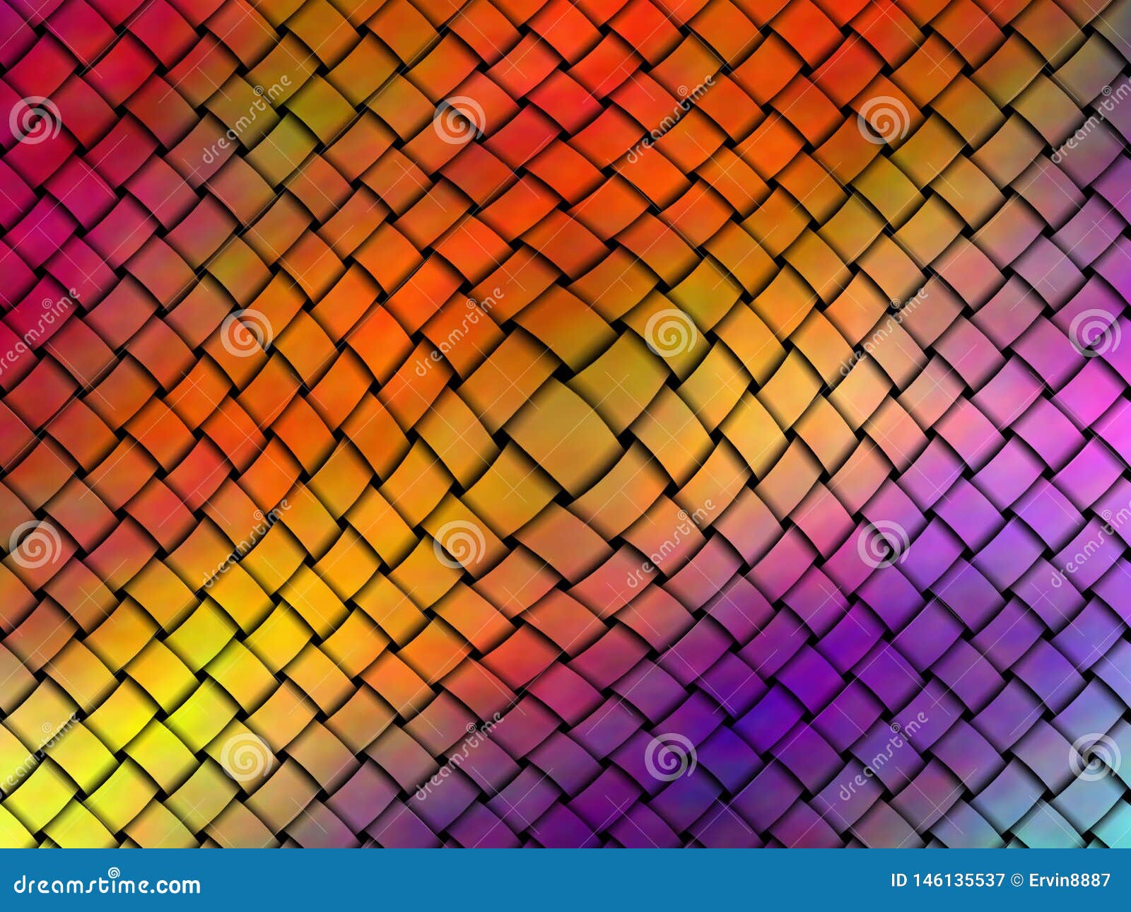 Seamless Pattern of Interwoven Multicolored Ribbons Stock Illustration ...
