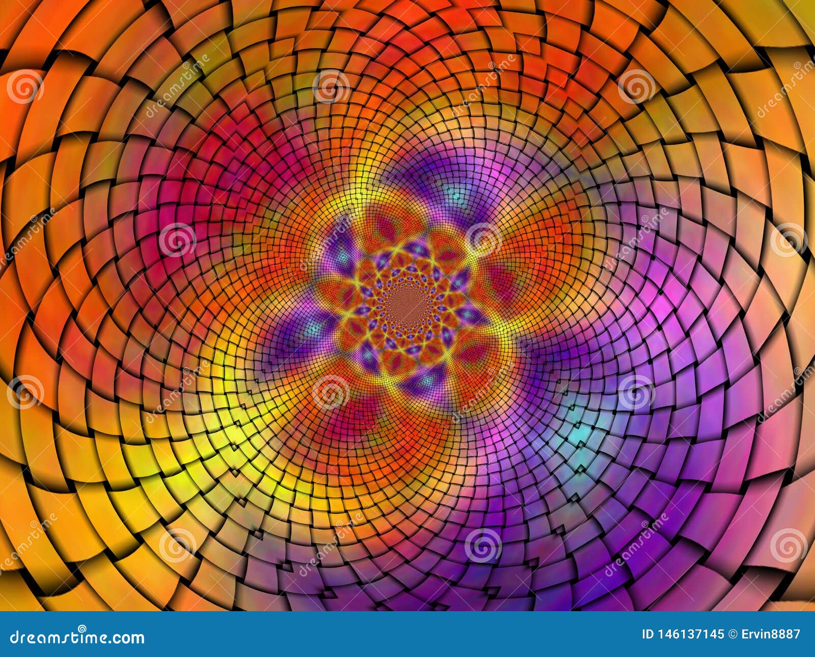 Seamless Pattern of Interwoven Multicolored Ribbons Stock Illustration ...