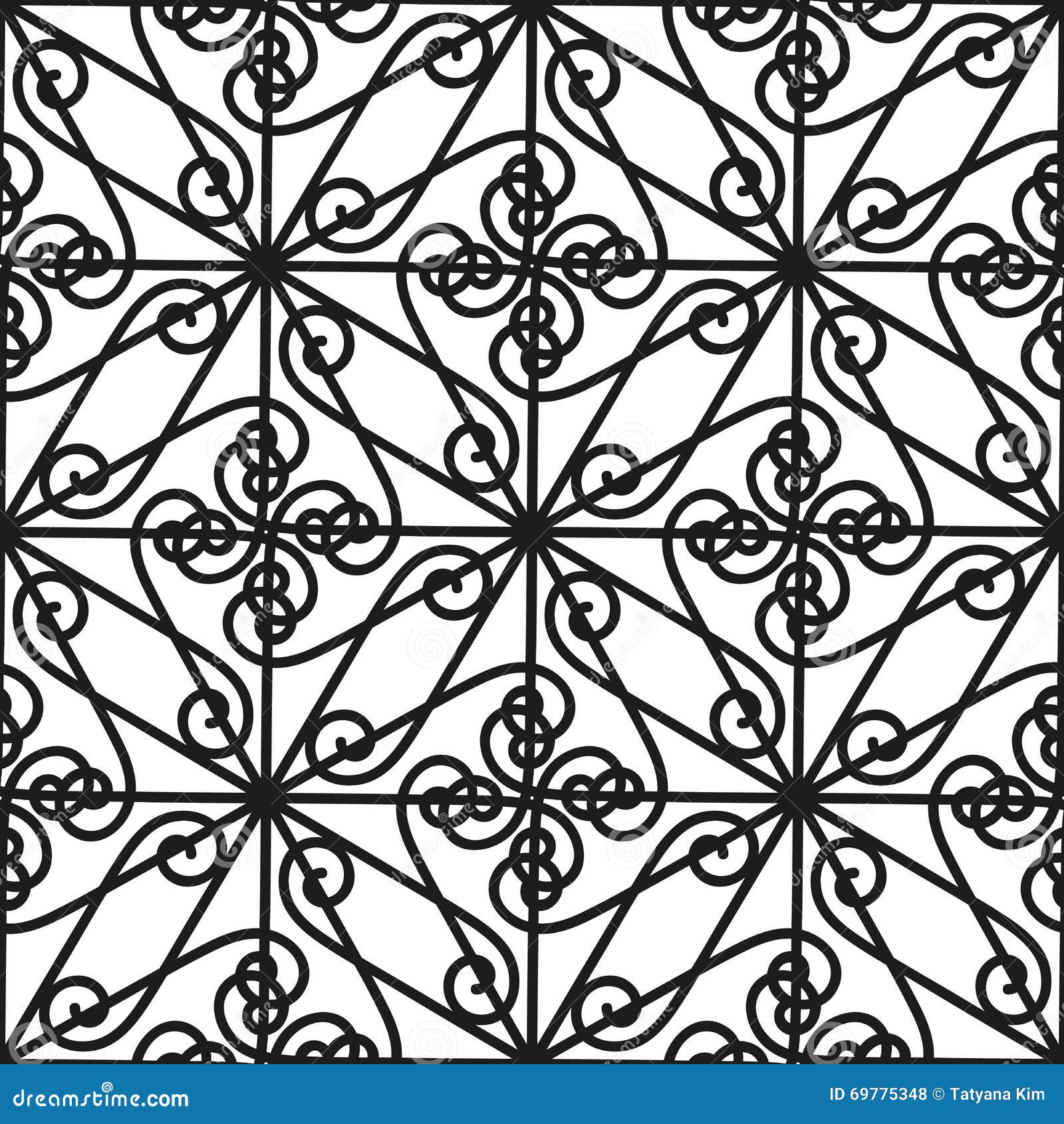 Seamless Pattern of Intricate Lines Stock Vector - Illustration of grid ...