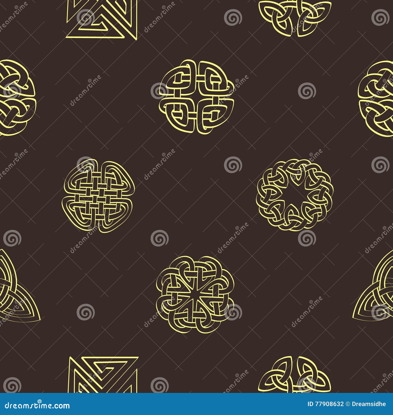 Seamless Pattern with Irish Geometric Ornament Stock Vector ...