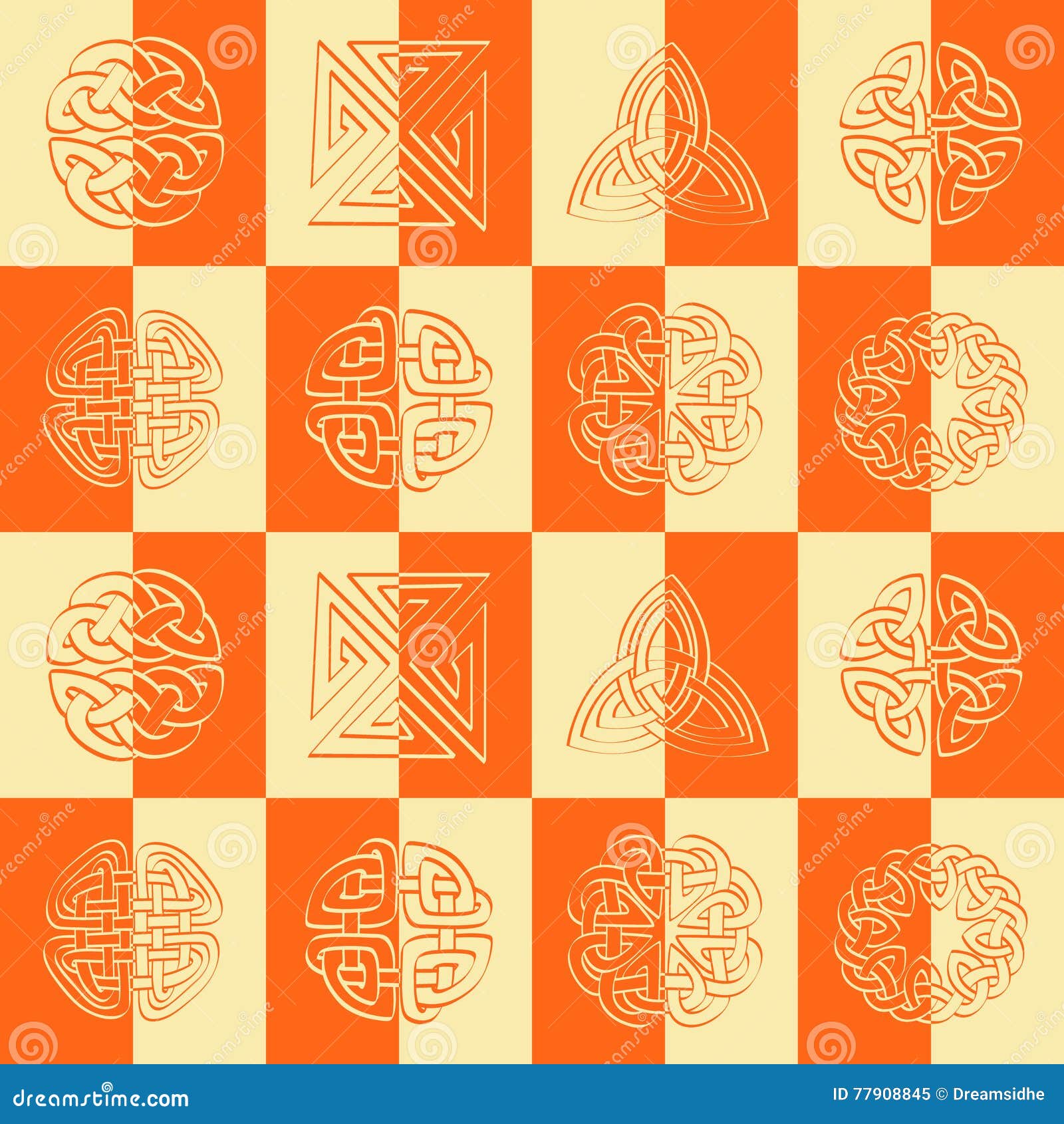 Seamless Pattern with Irish Geometric Ornament Stock Vector ...