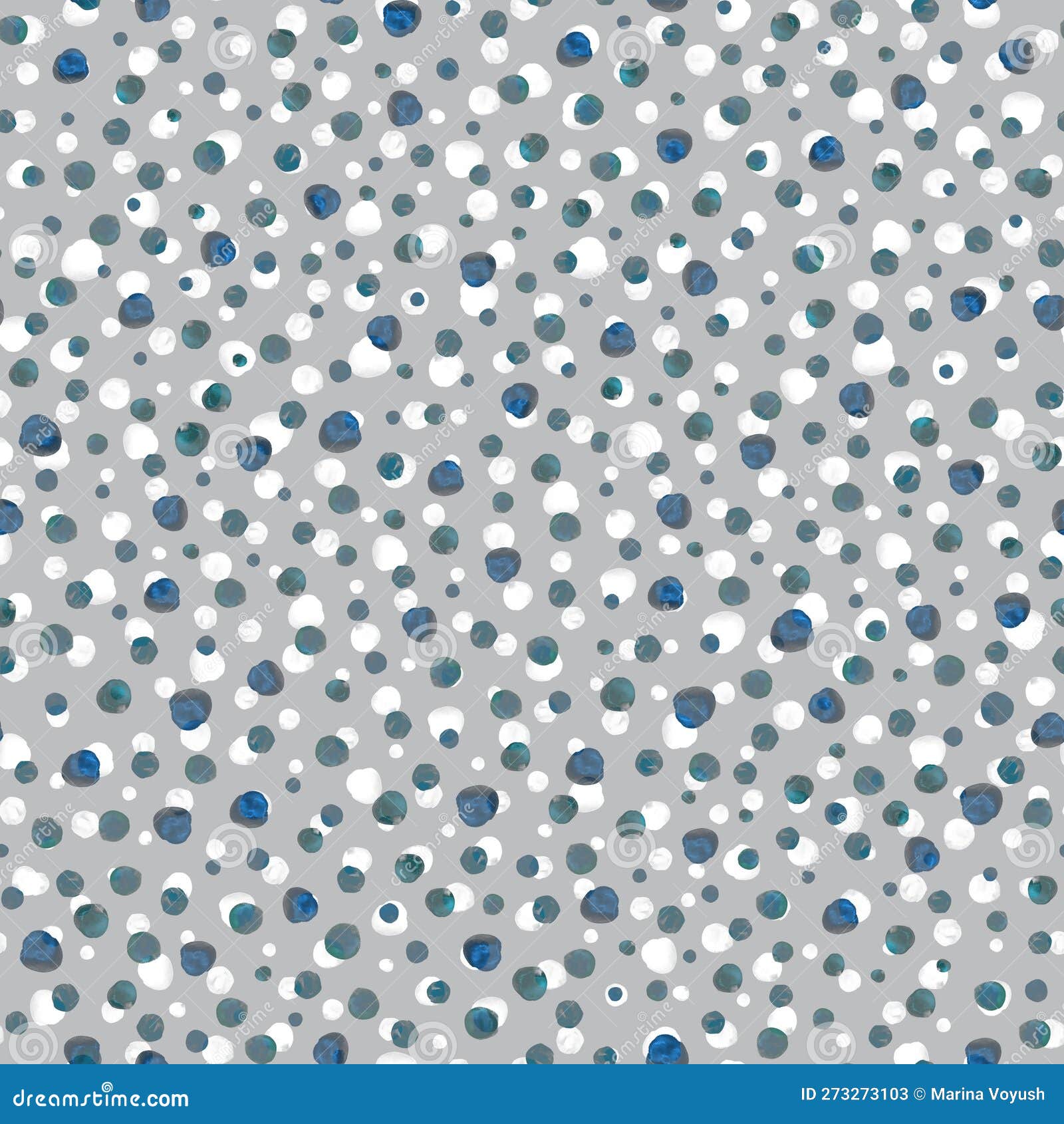 Seamless Pattern with Irregular Circles in Gray Shades on a Black ...