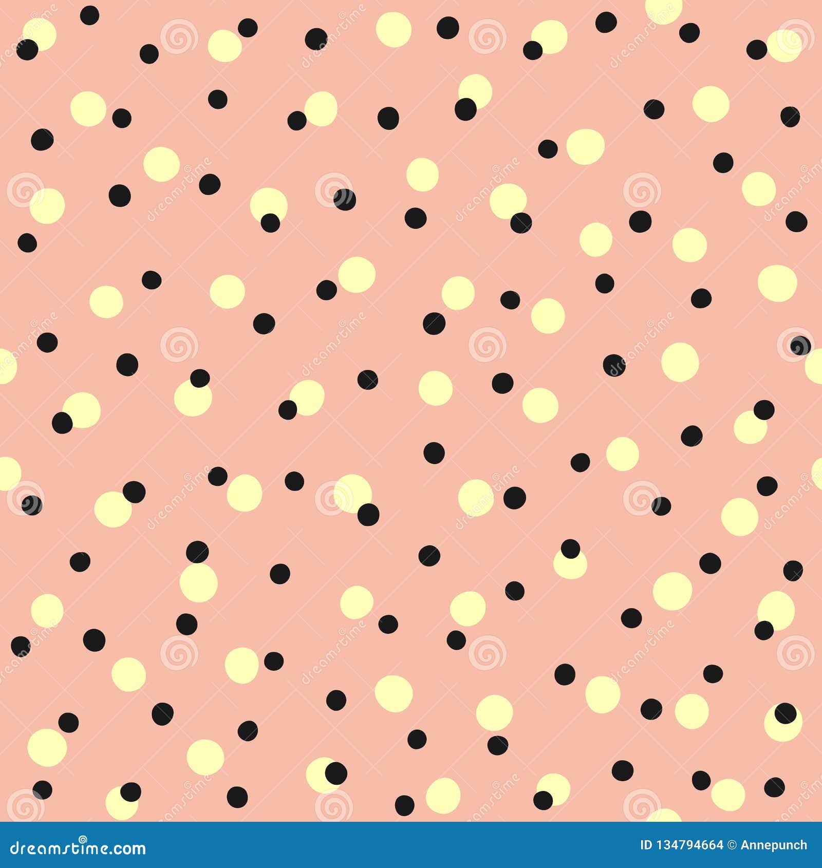 Seamless Pattern with Irregular Polka Dot. Simple Endless Print Stock ...