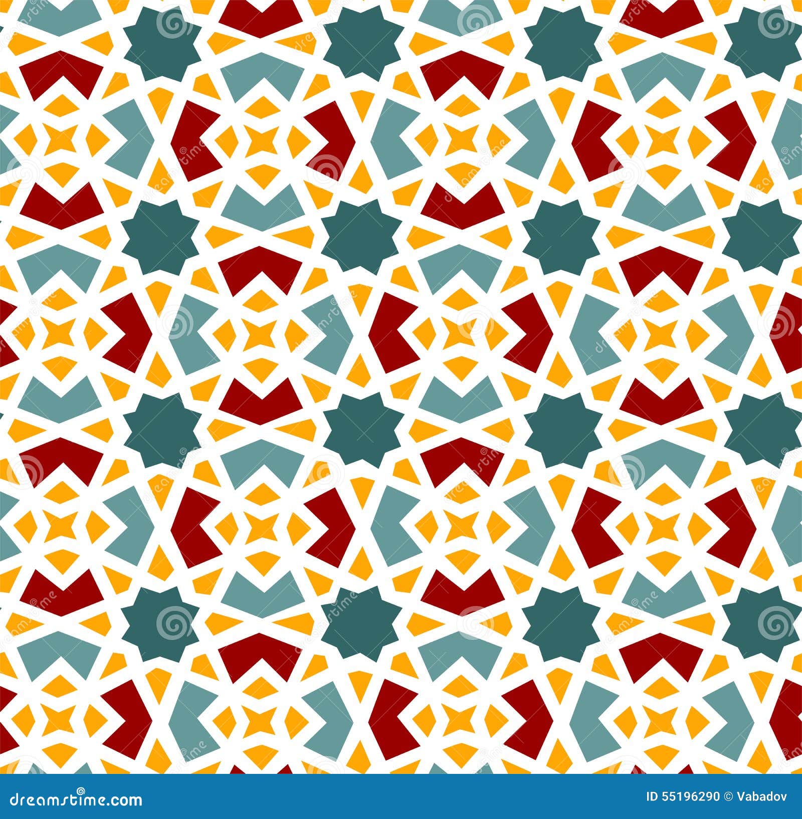 Seamless Pattern in Islamic Style Stock Illustration - Illustration of ...