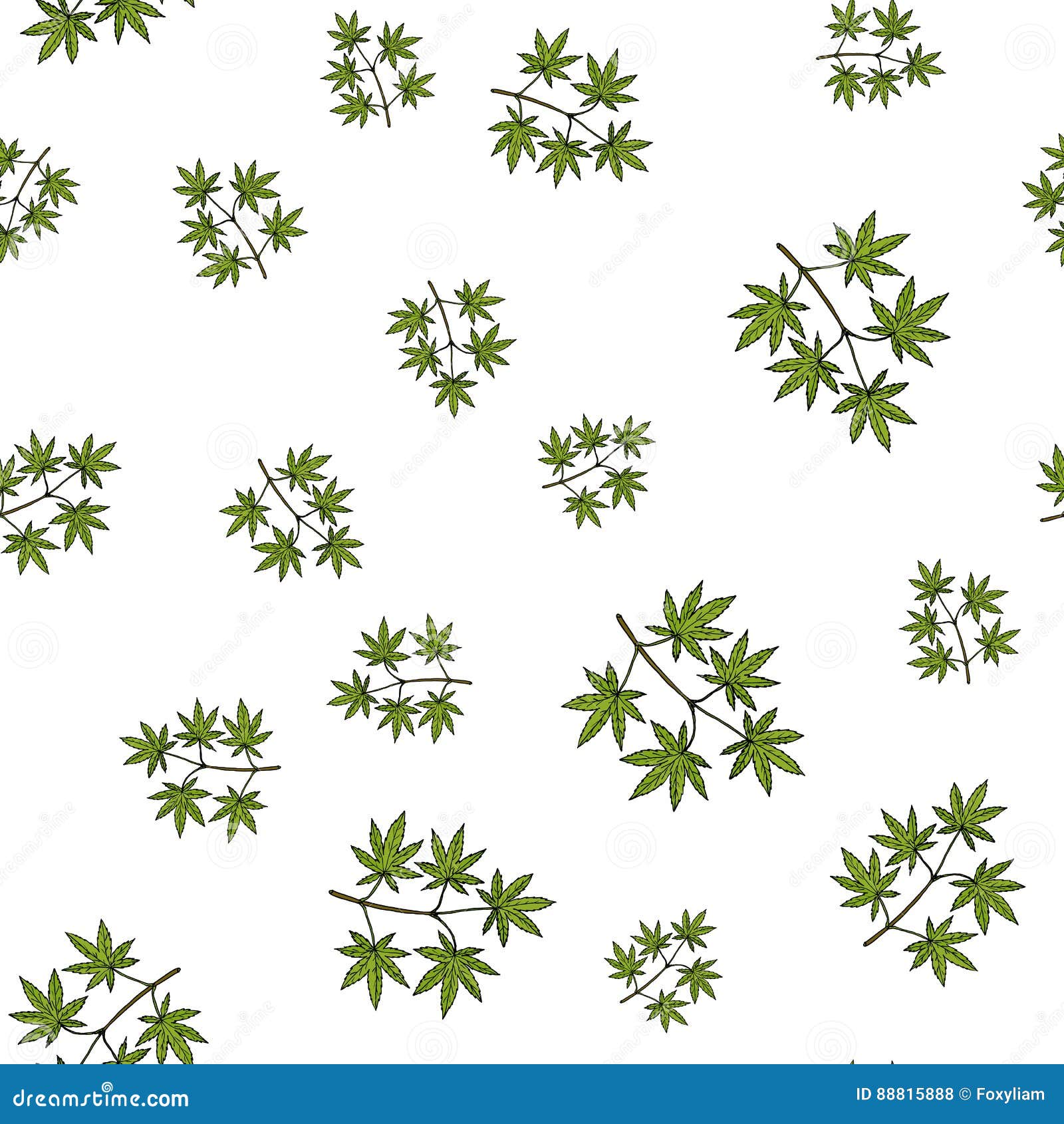 Seamless Pattern with Japanese-maple Stock Vector - Illustration of ...