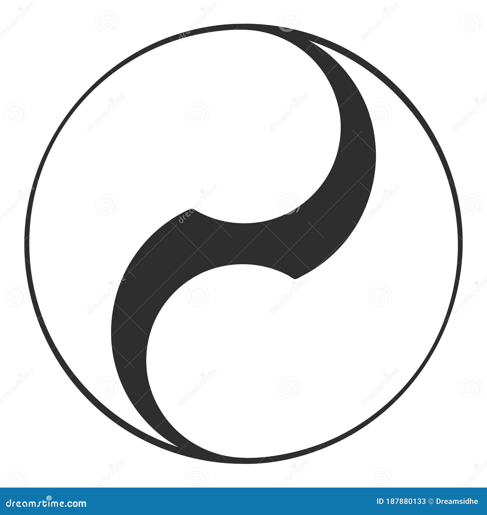 Seamless Pattern with Japanese Symbol Tomoe Stock Vector - Illustration ...