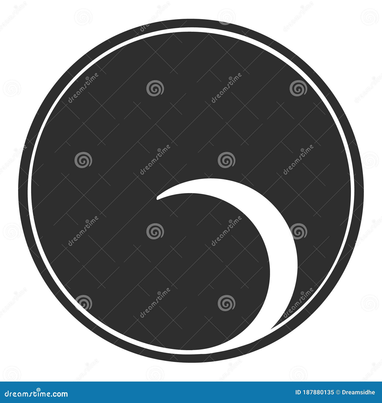 Seamless Pattern with Japanese Symbol Tomoe Stock Vector - Illustration ...
