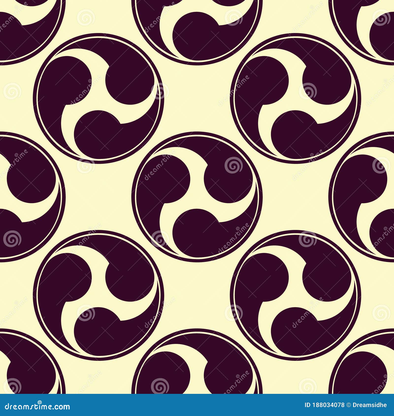 Japanese Tomoe Design, A Swirl Symbol And Widespread Motif Cartoon ...