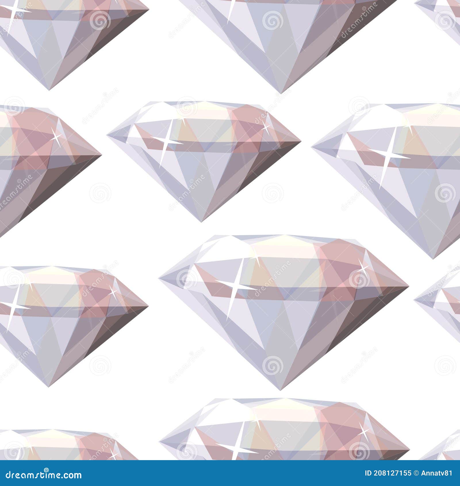 Seamless Pattern with Jewels. Endless Texture Stock Vector ...