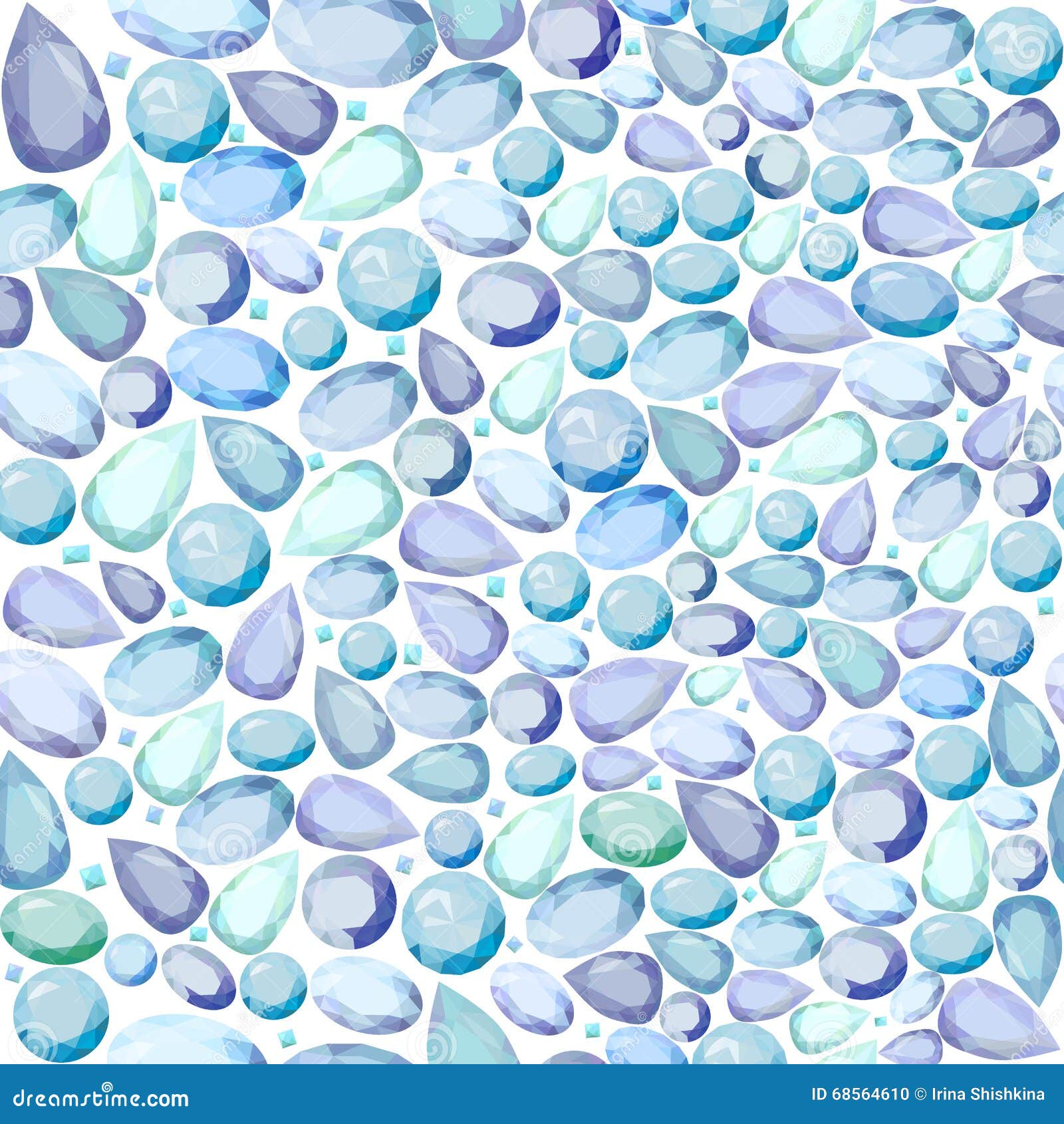 Seamless Pattern with Jewels Stock Vector - Illustration of object ...