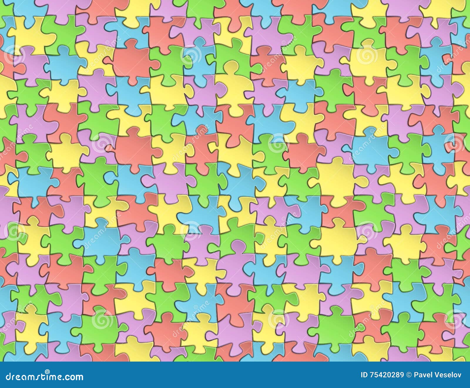 Seamless Pattern Jigsaw Puzzles Stock Vector - Illustration of connect ...