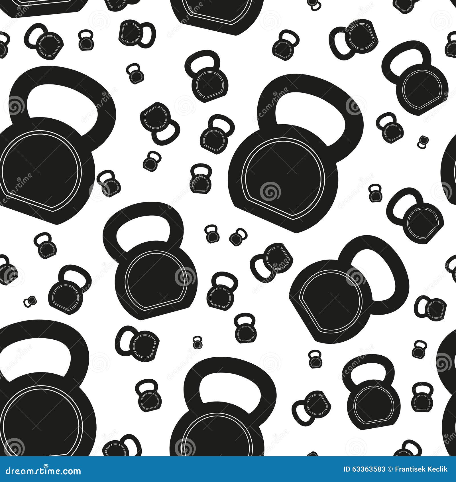 Seamless Pattern with Kettlebells Stock Vector - Illustration of icon ...