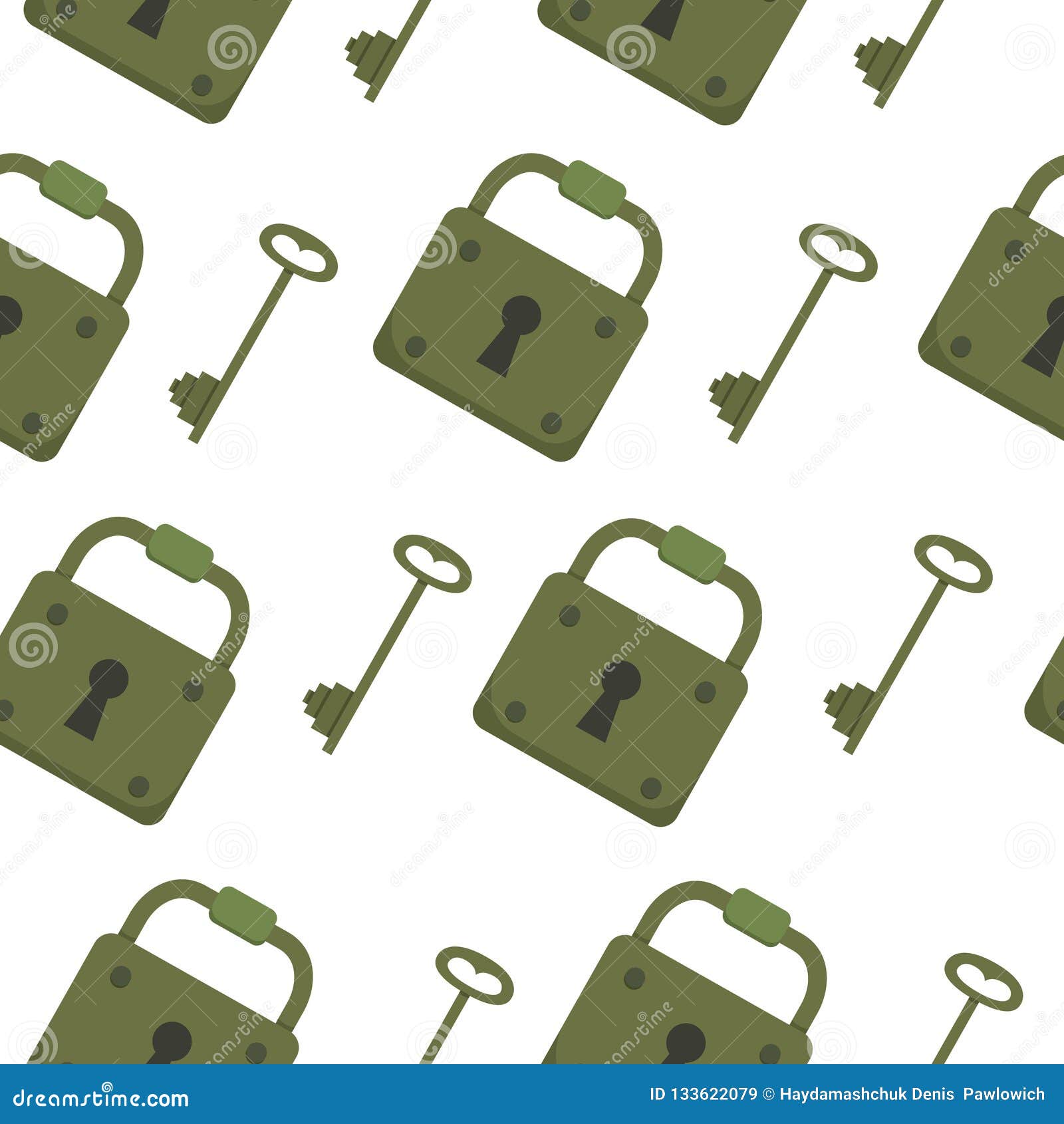 Seamless Pattern with Key Vector. Locks and Keys Background. Stock ...