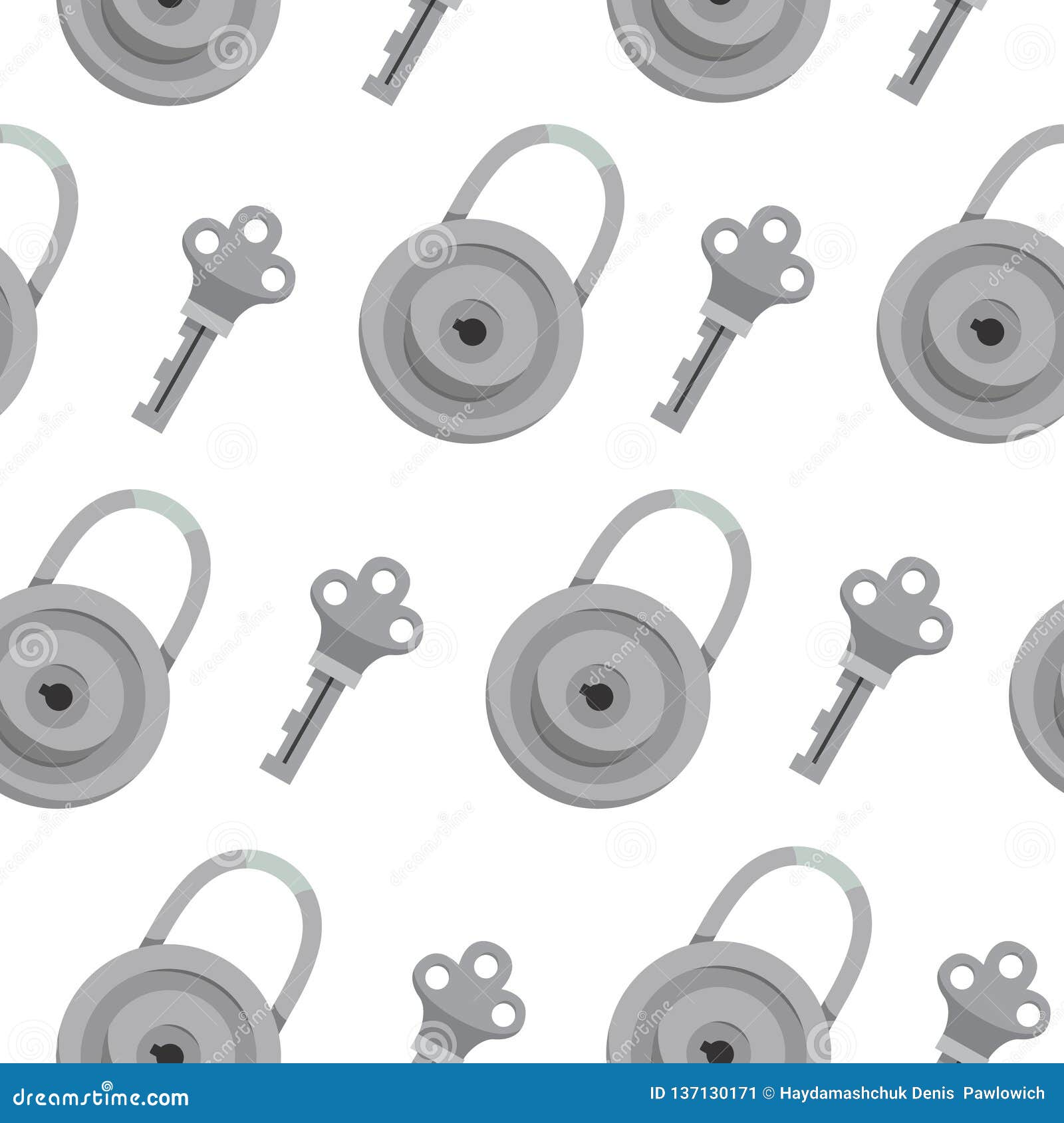 Seamless Pattern with Key Vector. Locks and Keys Background. Stock ...