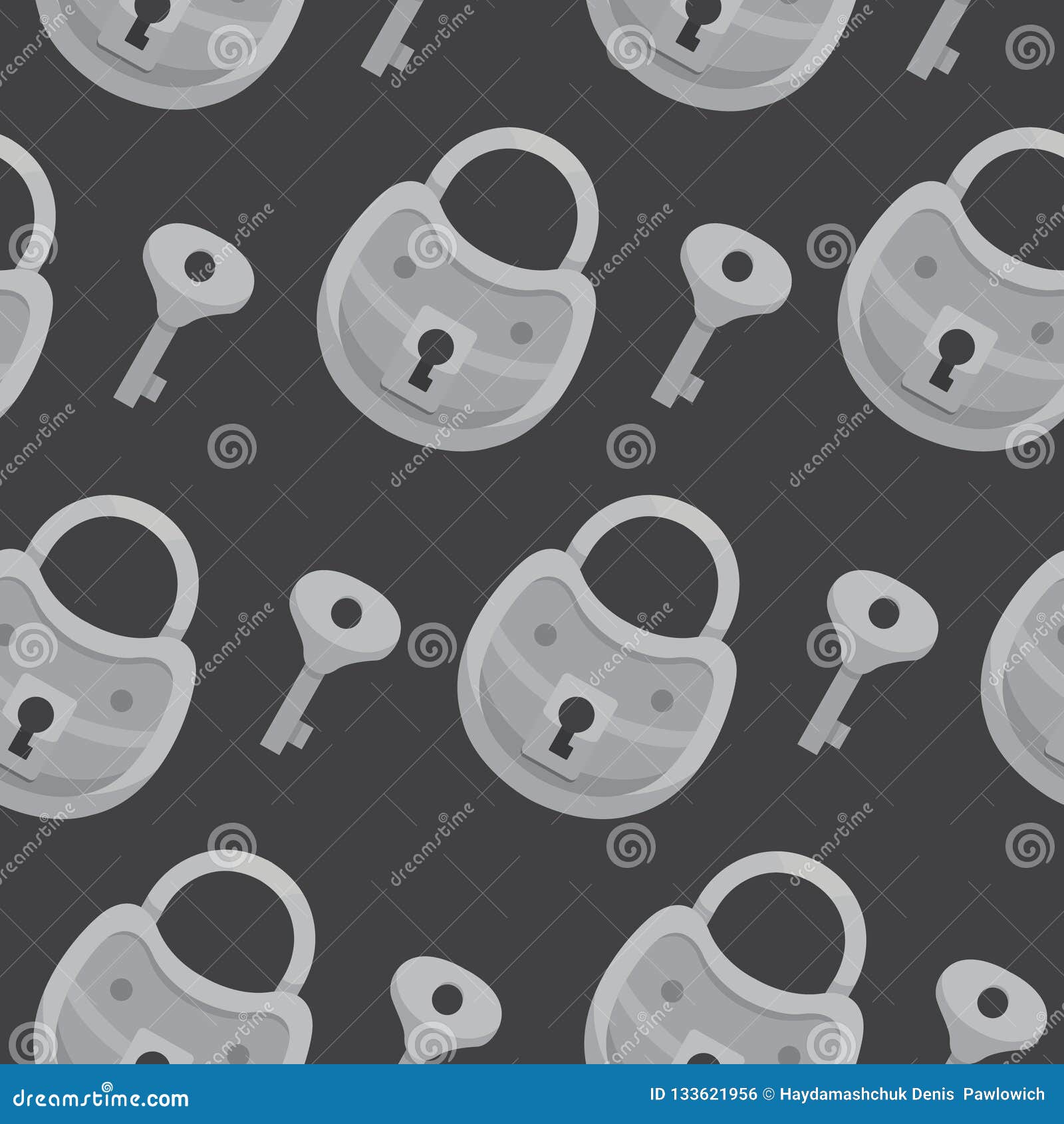 Seamless Pattern with Key Vector. Locks and Keys Background. Stock ...
