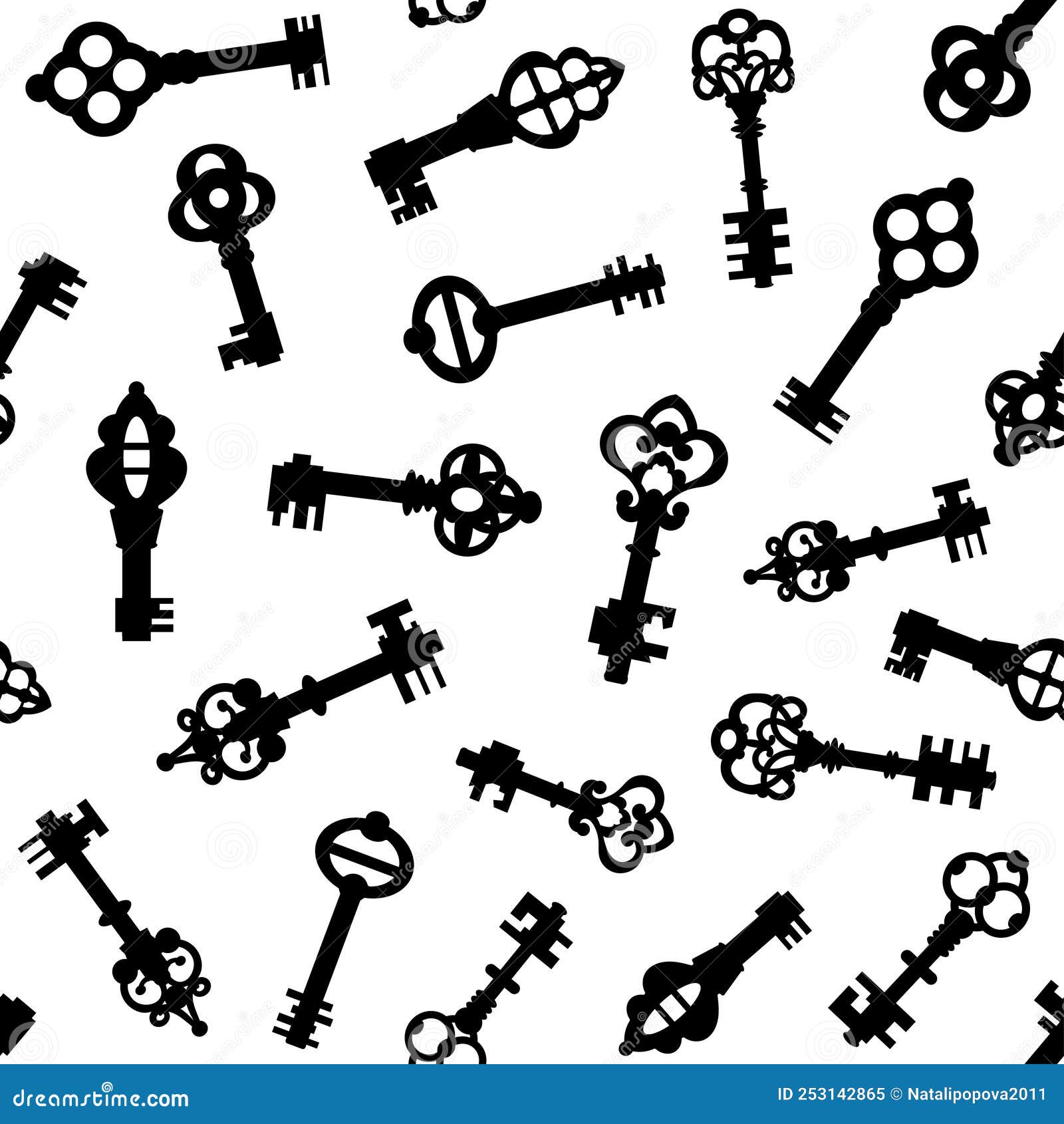Seamless Pattern with Keys. Texture for Textile, Wallpaper and Backdrop ...