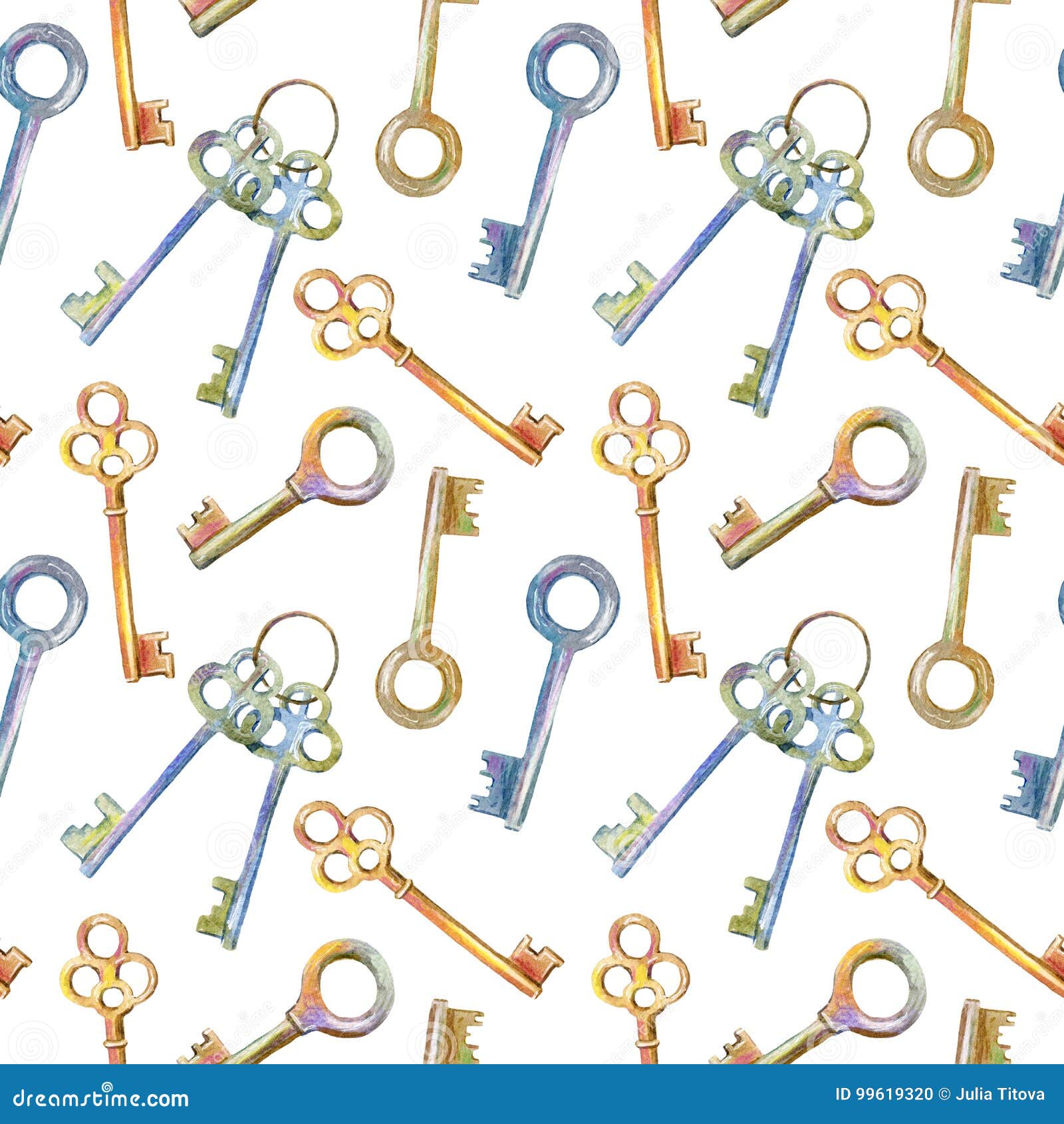 Seamless Pattern of a Keys. Stock Illustration - Illustration of icon ...