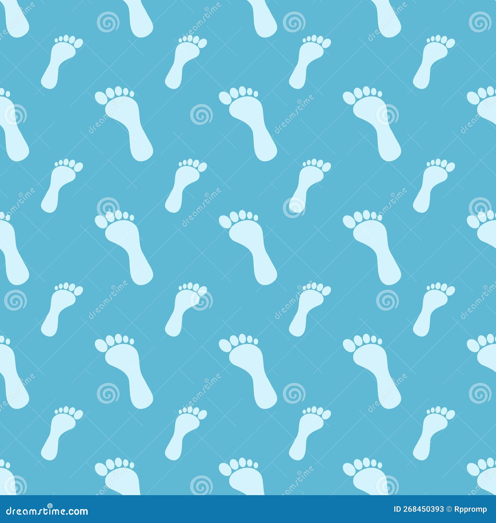 Seamless Pattern with Kids Palm Hand and Foot Prints Stock Vector ...